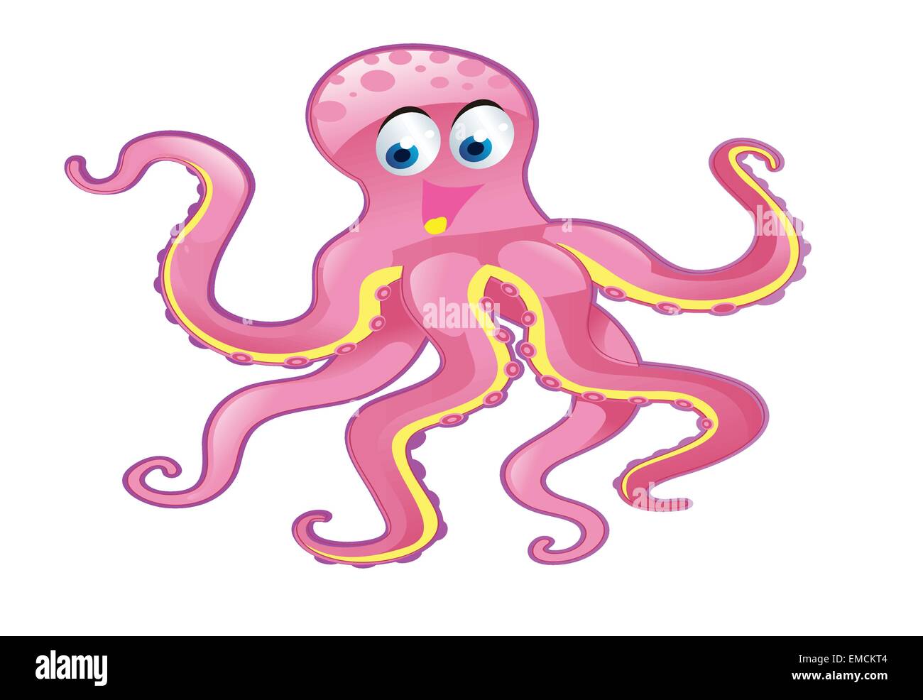 Cartoon octopus waving Stock-Vektorgrafiken kaufen - Alamy