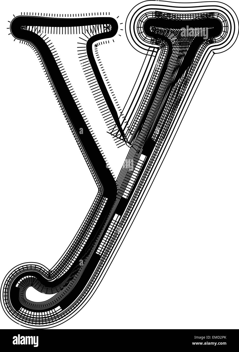 Font Illustration Buchstabe y Stock-Vektorgrafik - Alamy