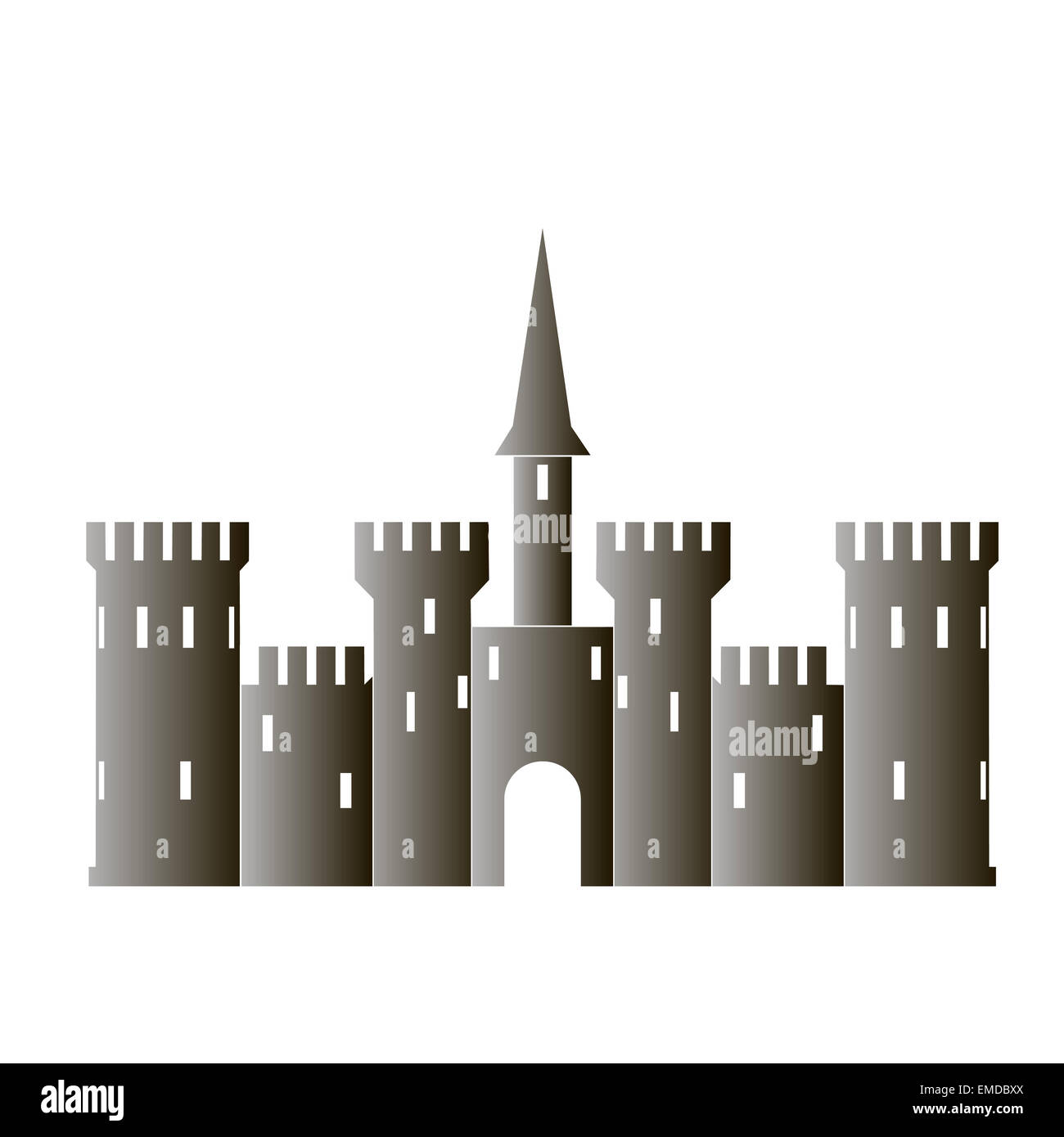 Abstrakte Burg Vektor-Logo Vorlage. Vektor-Illustration Stockfotografie ...