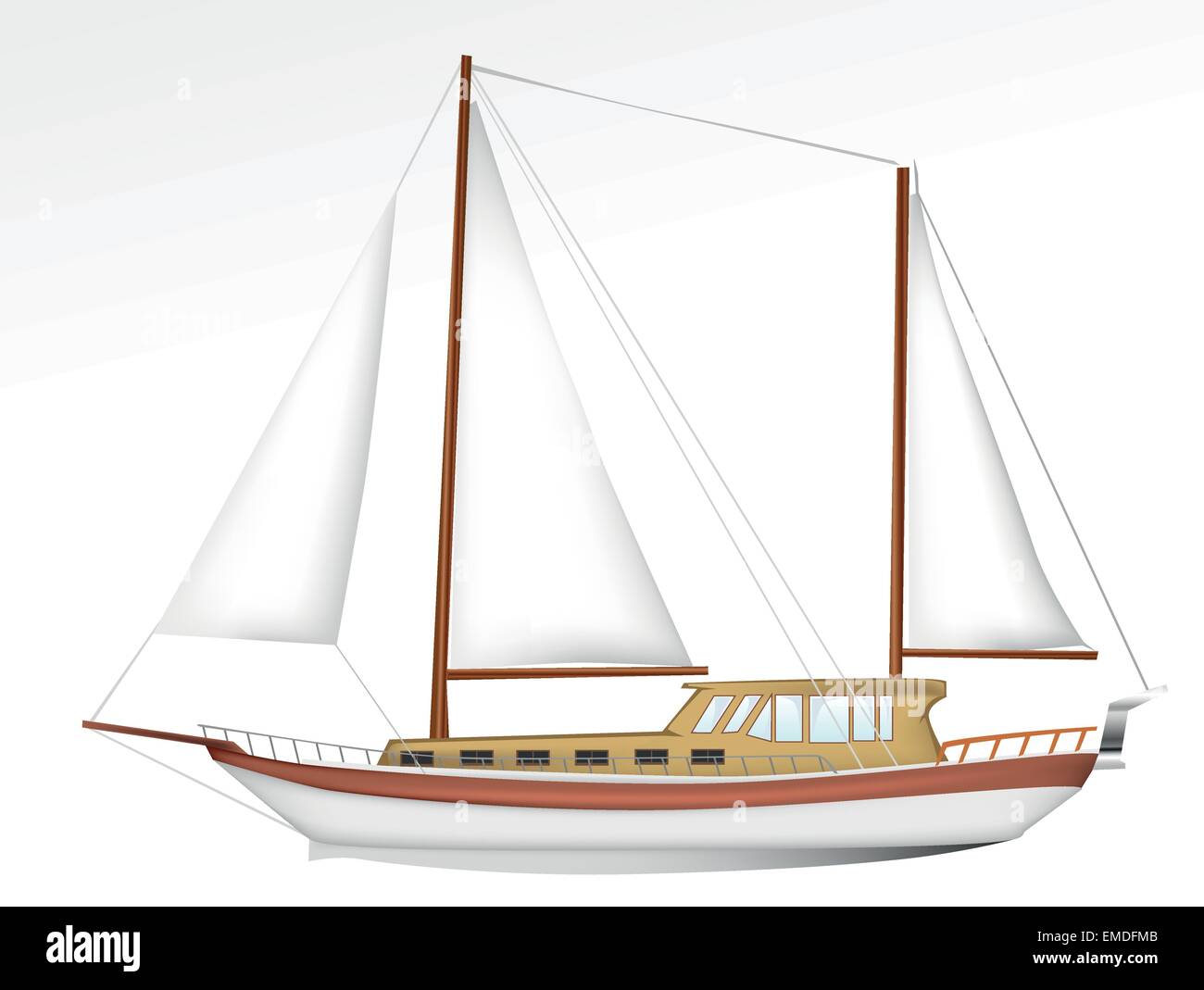 Segelboot zeichnung Stock-Vektorgrafiken kaufen - Alamy