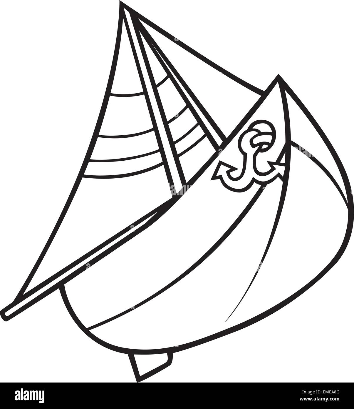 Segelboot illustration Stock-Vektorgrafiken kaufen - Alamy