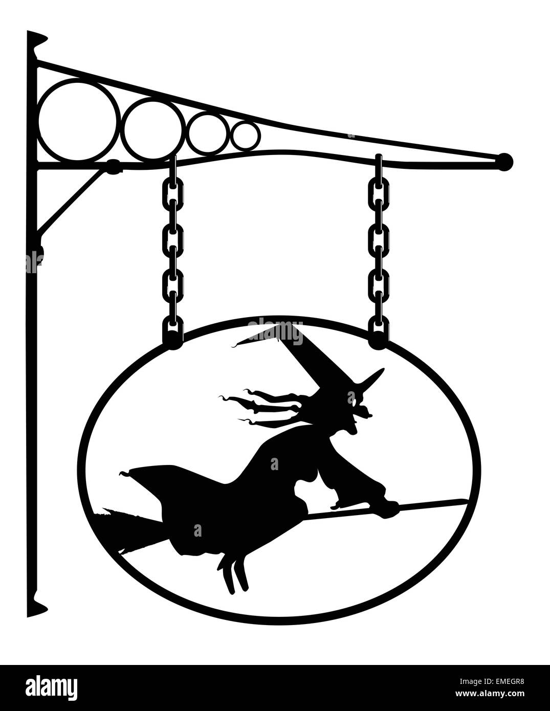 Hexe silhouette Stock-Vektorgrafiken kaufen - Alamy