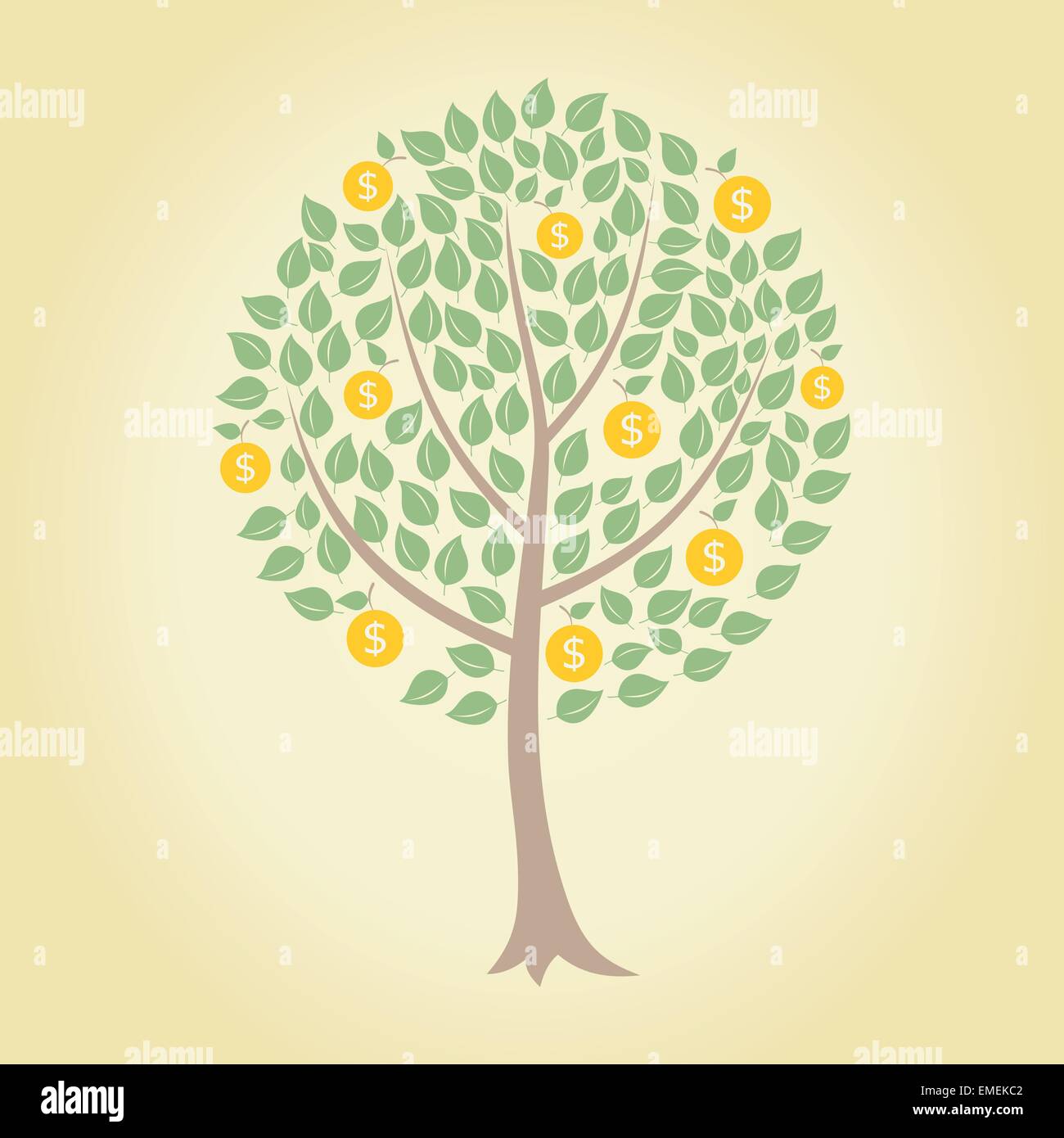 Münzen baum Stock-Vektorgrafiken kaufen - Alamy