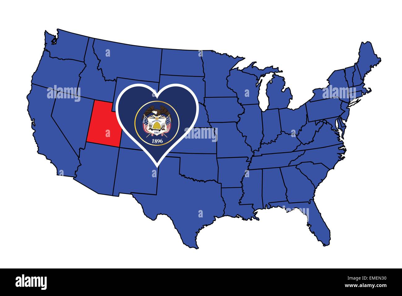 Utah flagge Stock-Vektorgrafiken kaufen - Alamy