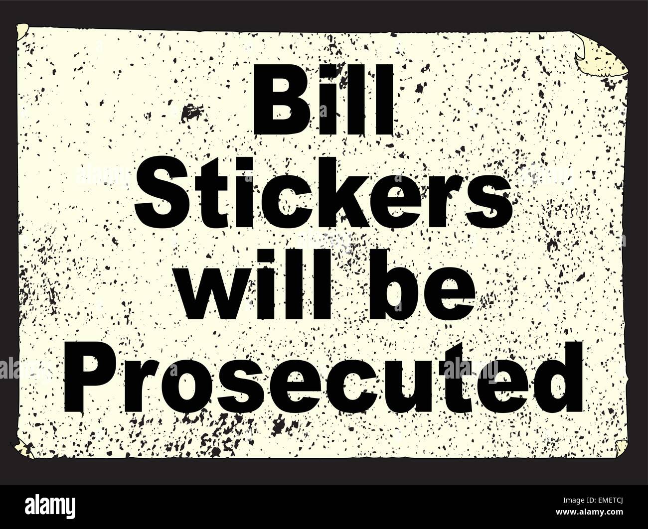 Bill sticker -Fotos und -Bildmaterial in hoher Auflösung – Alamy