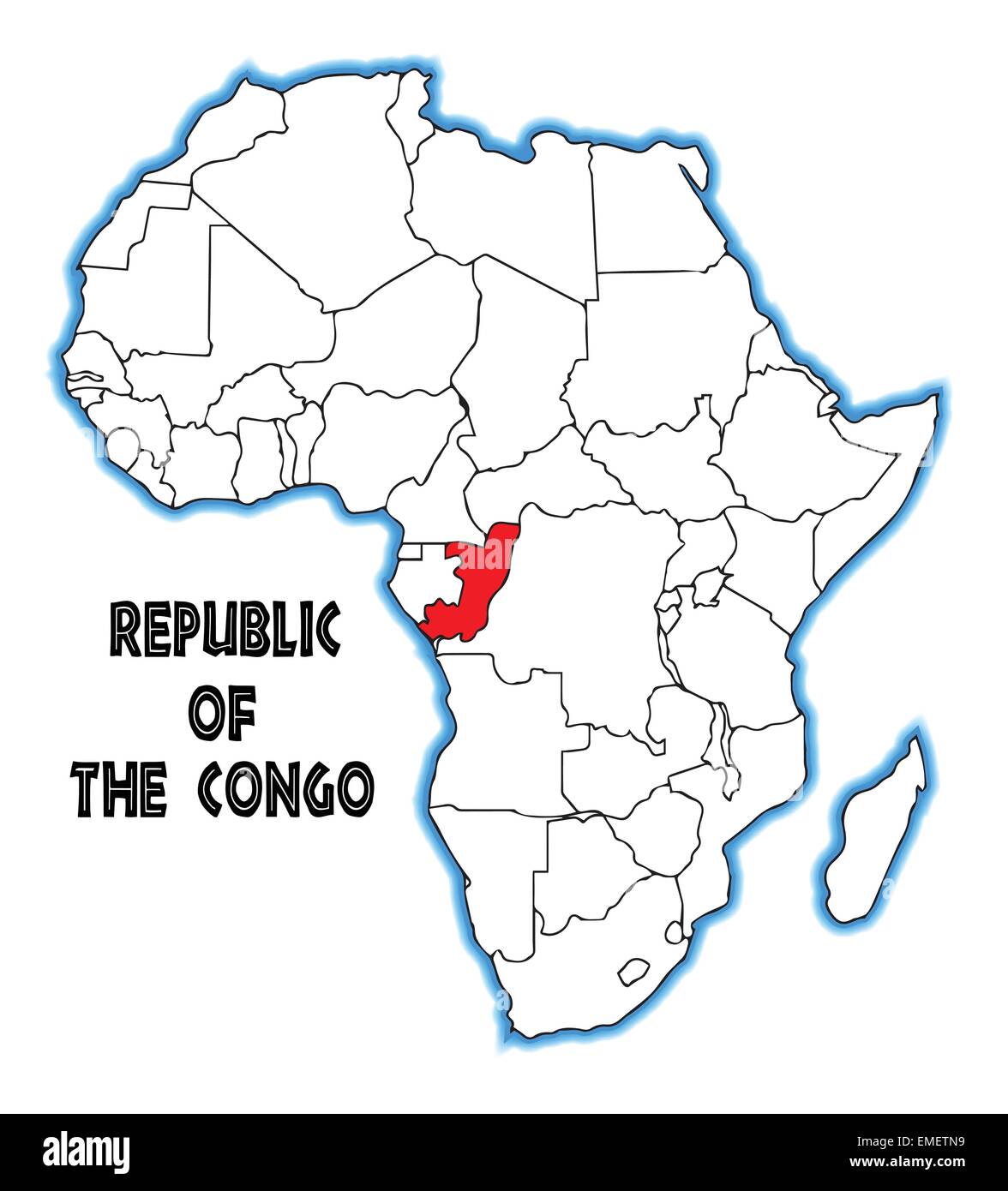 Map of the congo Stock-Vektorgrafiken kaufen - Alamy