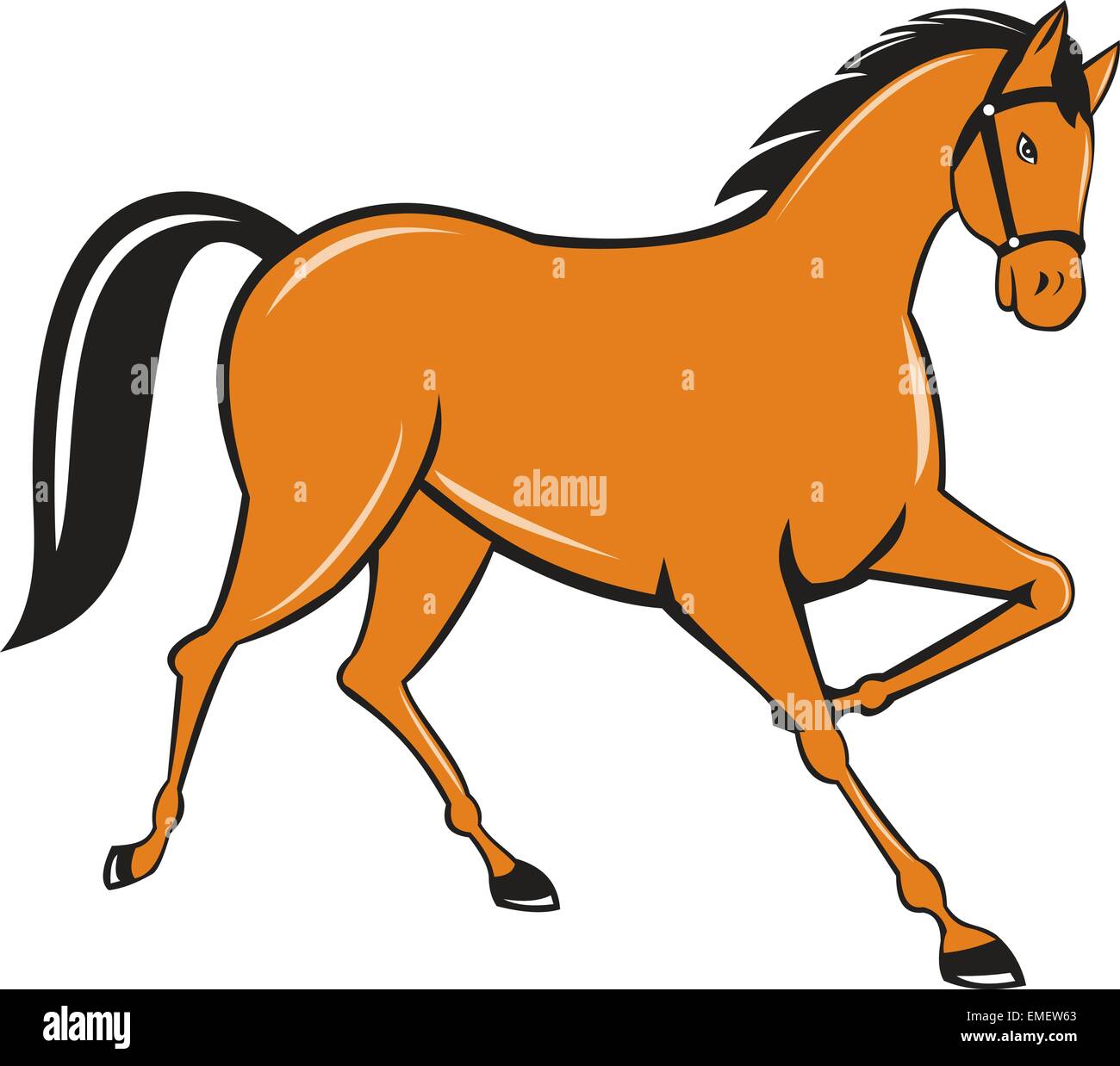 Pferd cartoon trab Stock-Vektorgrafiken kaufen - Alamy