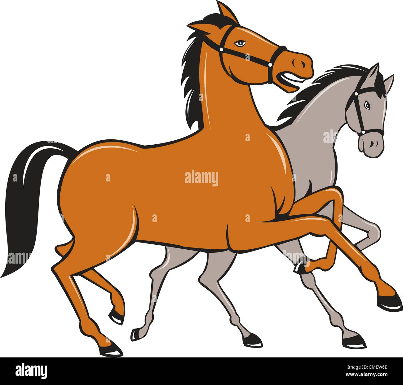 Pferde cartoon -Fotos und -Bildmaterial in hoher Auflösung – Alamy