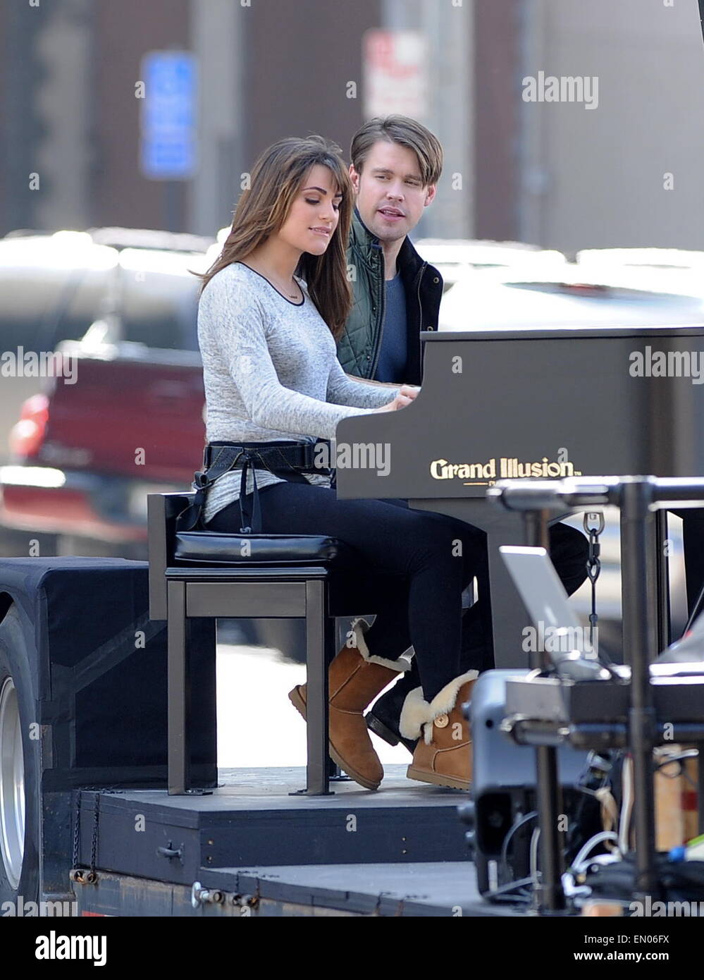 Schauspielerin Lea Michele und Chord Overstreet Durchführung ein Duett ...