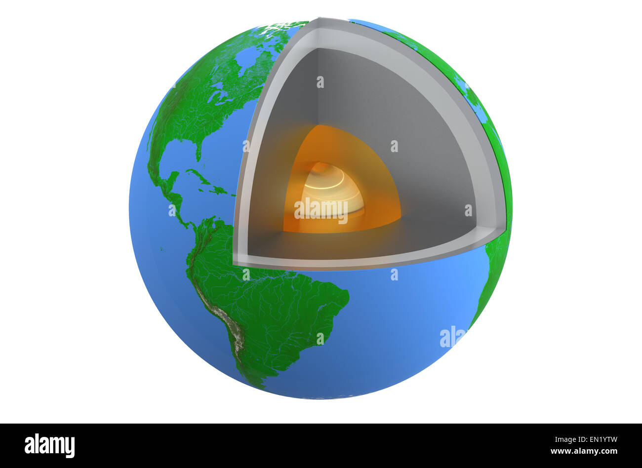 Model of planet earth internal structure -Fotos und -Bildmaterial in ...