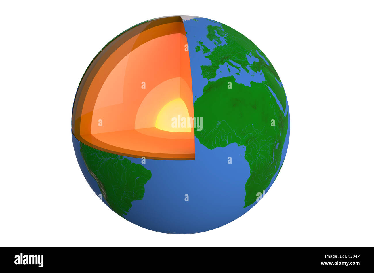 Model of planet earth internal structure -Fotos und -Bildmaterial in ...