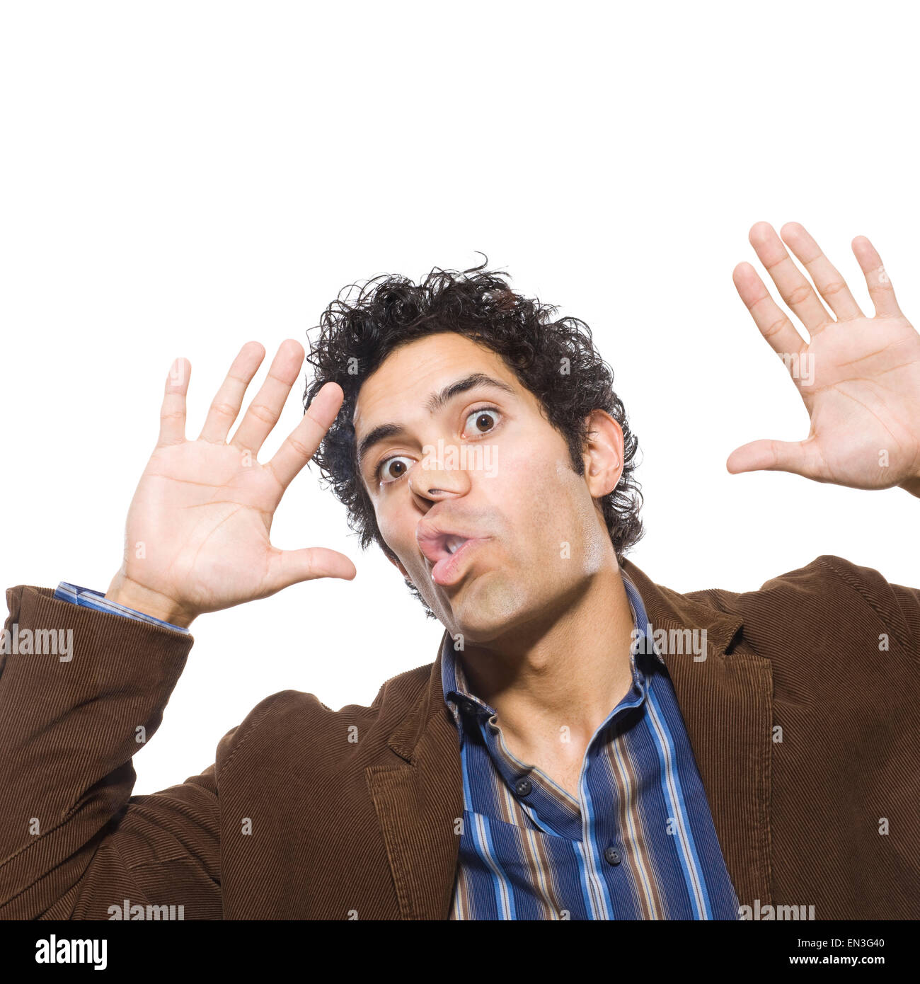 Young man trapped against glass -Fotos und -Bildmaterial in hoher ...