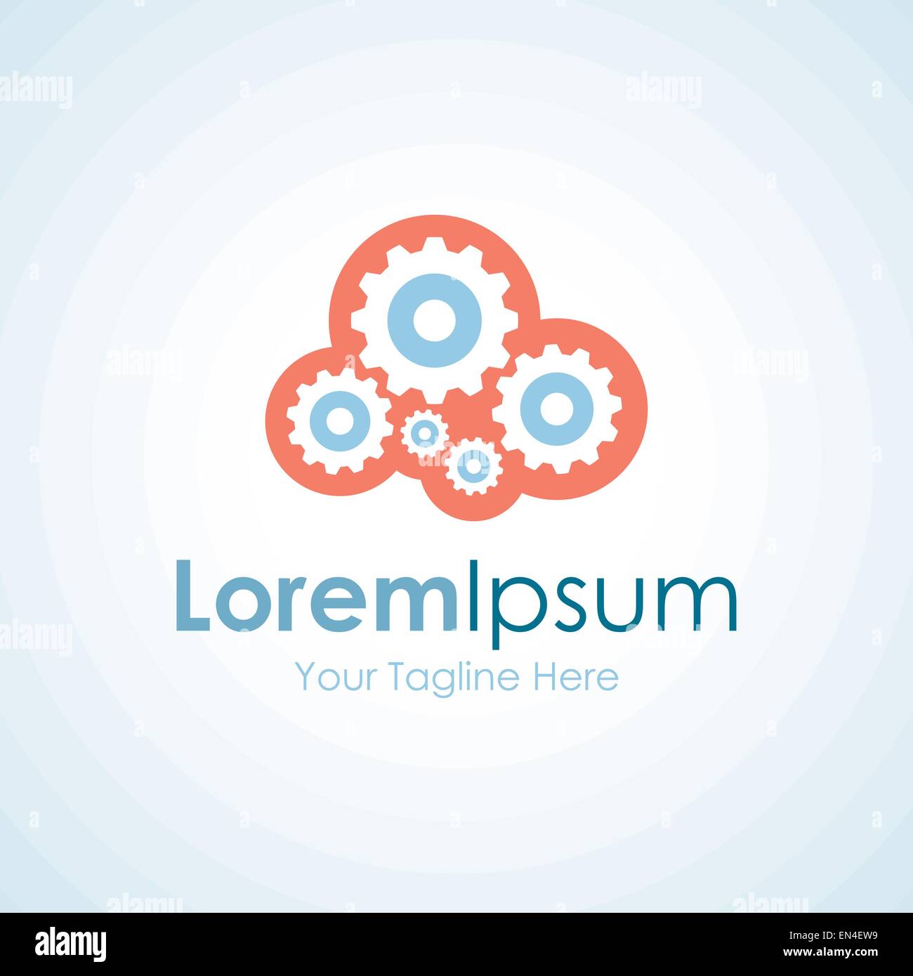 Rad-Getriebe-Mechanismus dreht einfach Firmenlogo Symbol Stock ...