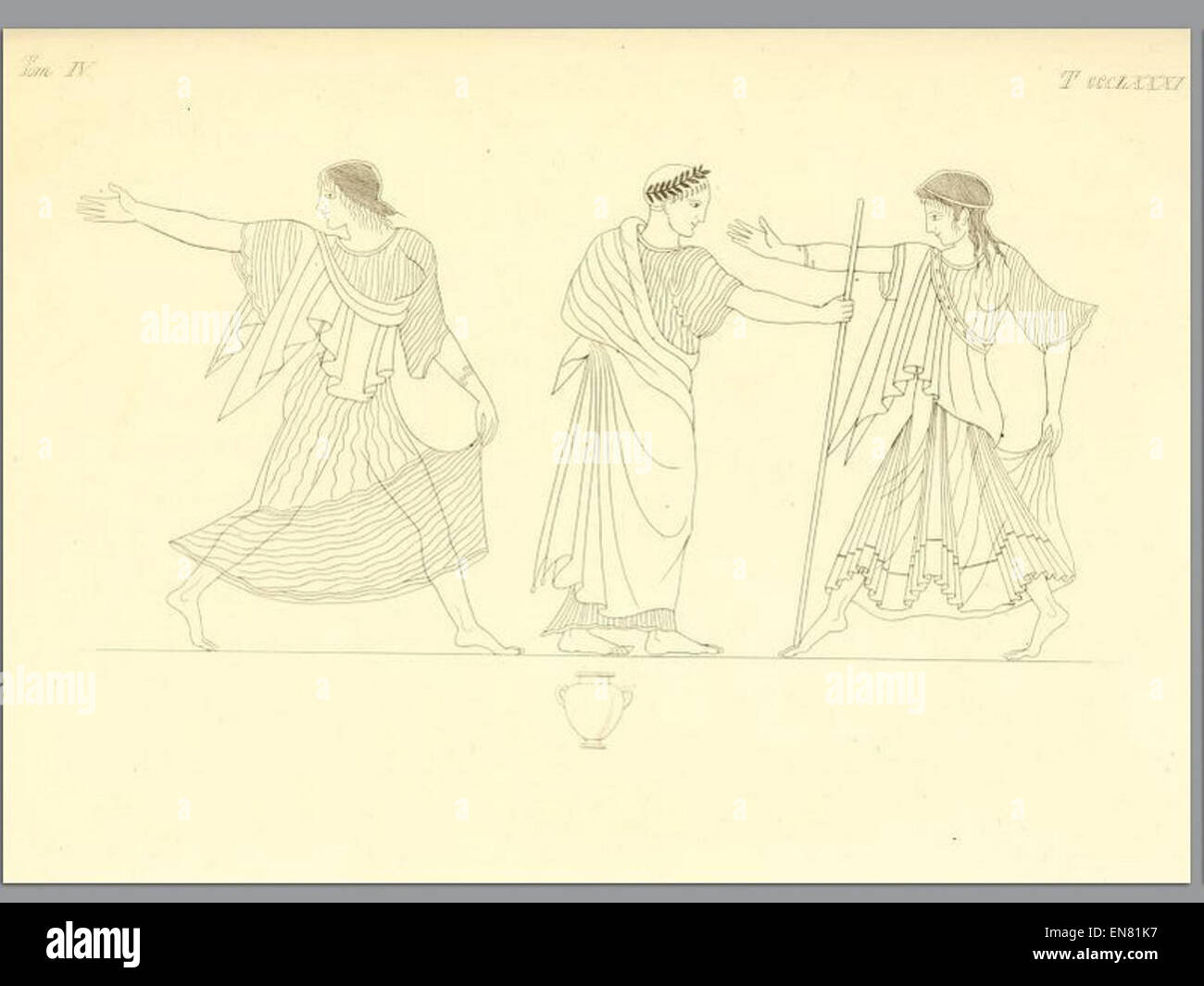 Eine Illustration aus Inghiramis Werk von 1837, Pitture di vasi fittili ...