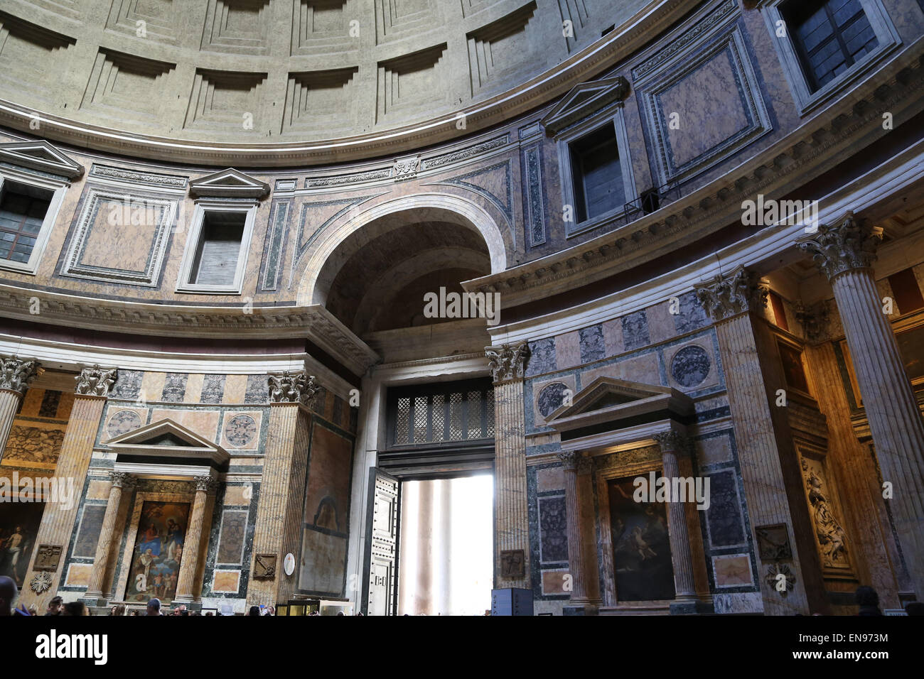 Italien. Rom. Pantheon. Römischer Tempel. Innenraum Stockfotografie - Alamy