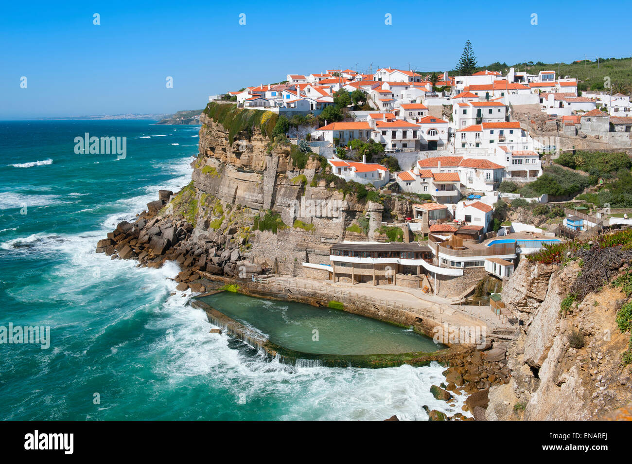 Naturbad, Azenhas Do Mar, Lissabons Küste, Portugal Natürlicher Pool ...