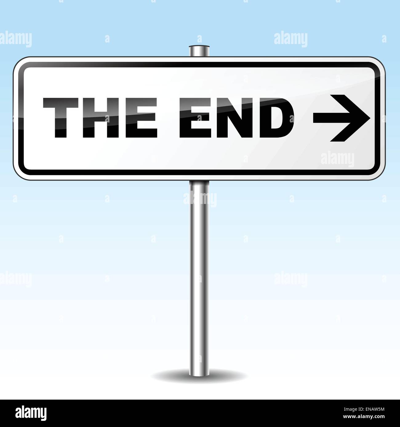 Vektor-Illustration der End-Design Zeichen auf weißem Hintergrund Stock ...