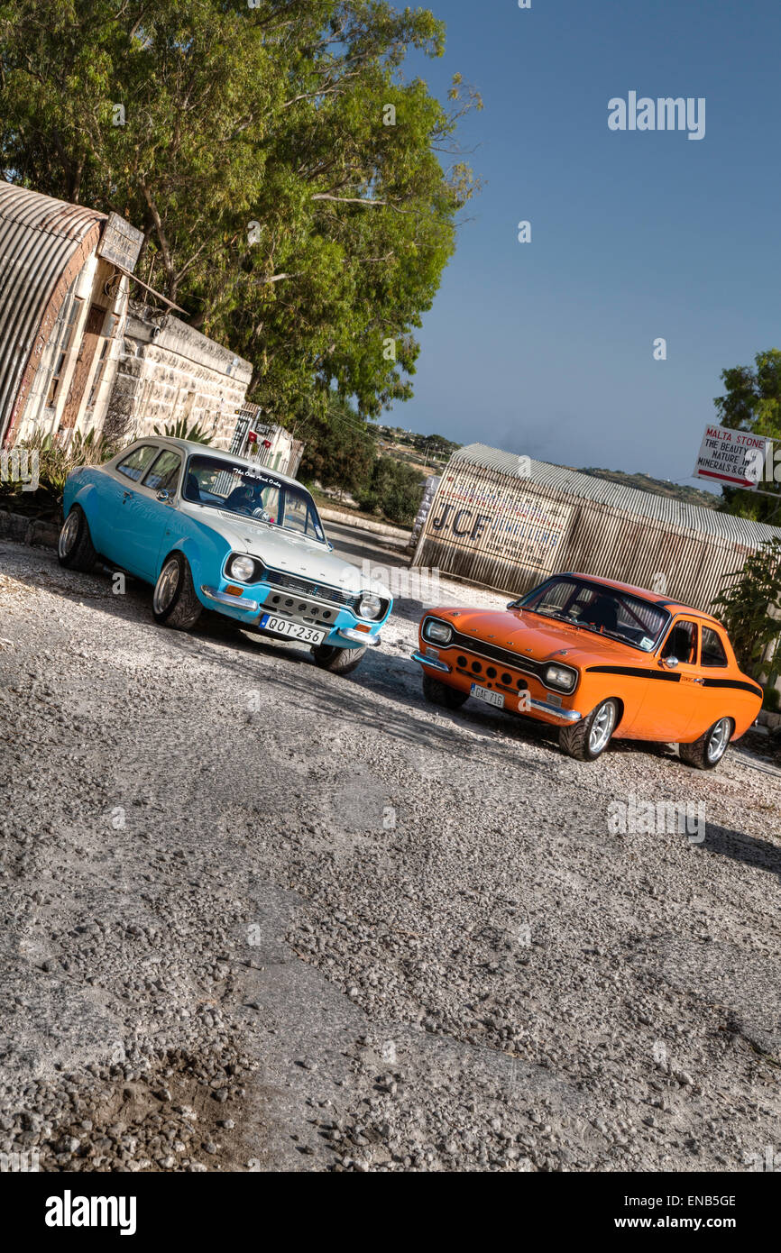 Ford MKI Escorts in Malta mit Cosworth-Motoren orange Mexiko ...