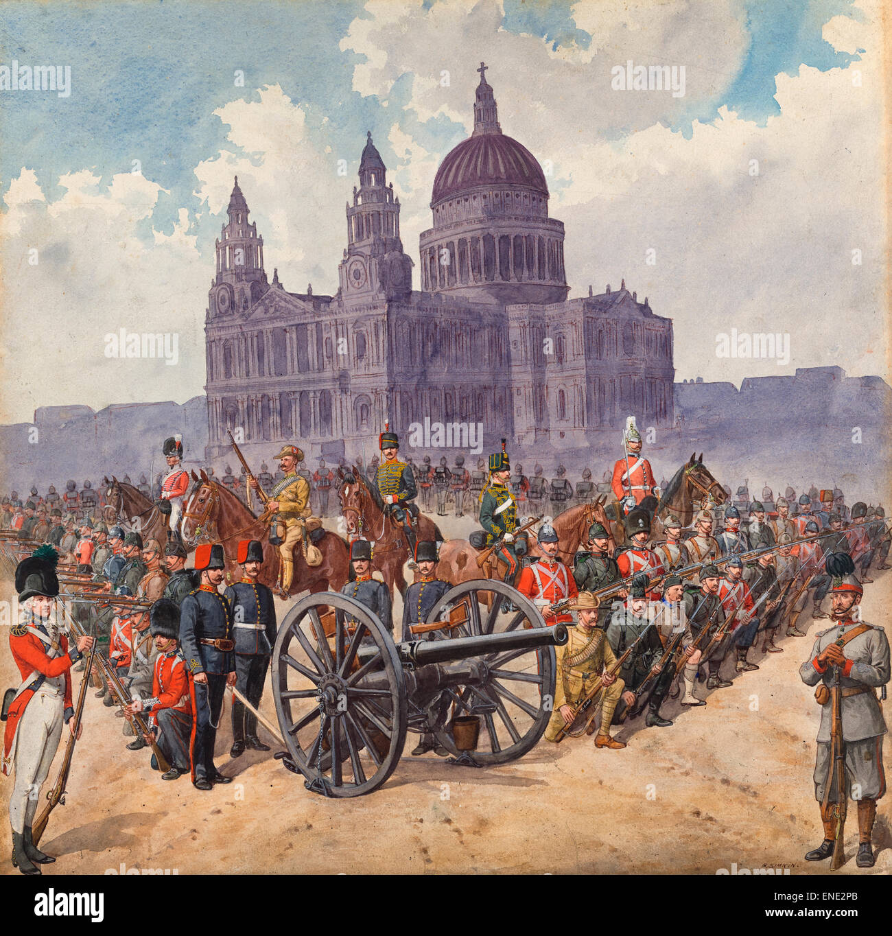 Die Regimenter der London - Richard Simkin Stockfotografie - Alamy