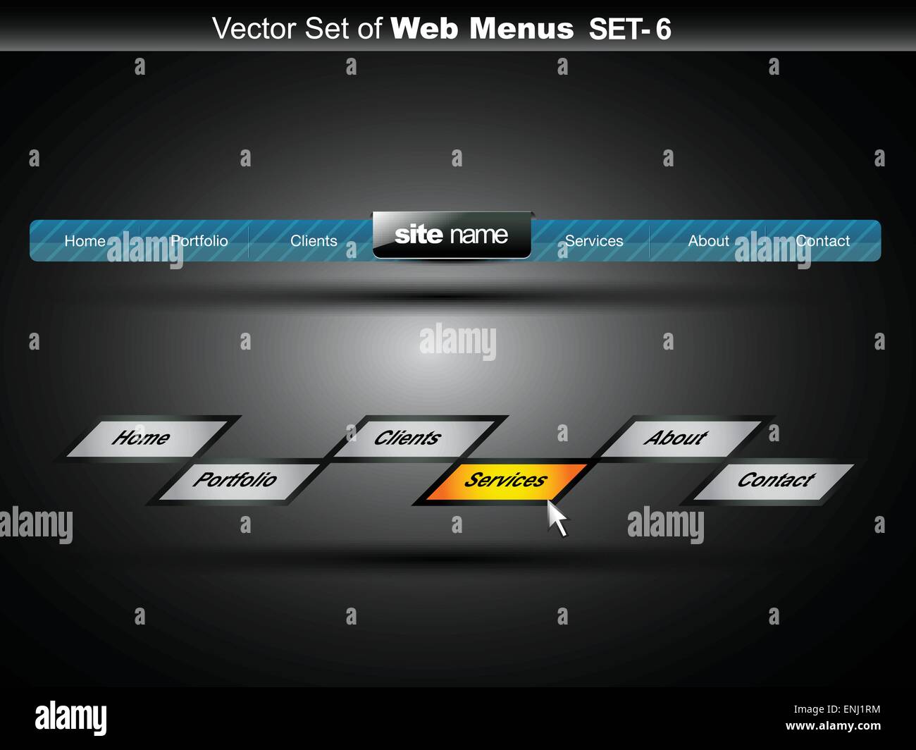Web navigation menu bar illustration -Fotos und -Bildmaterial in hoher ...