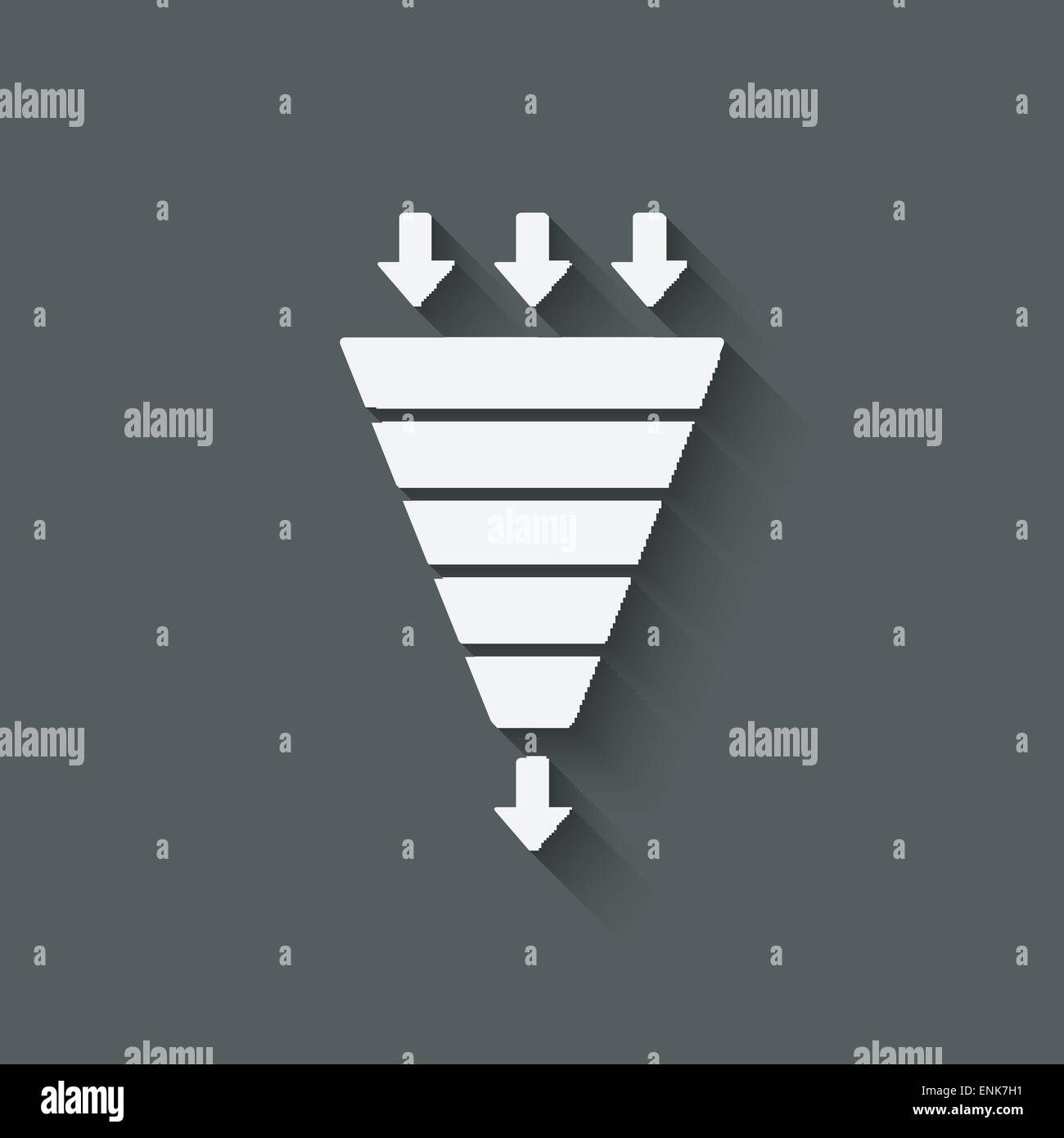 Marketing-Trichter-Symbol - Vektor-Illustration. EPS 10 Stock ...
