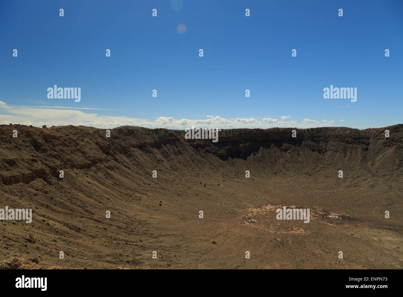 Ein Foto von der Meteor-Krater in der Nähe von Flagstaff in Arizona. Es ...