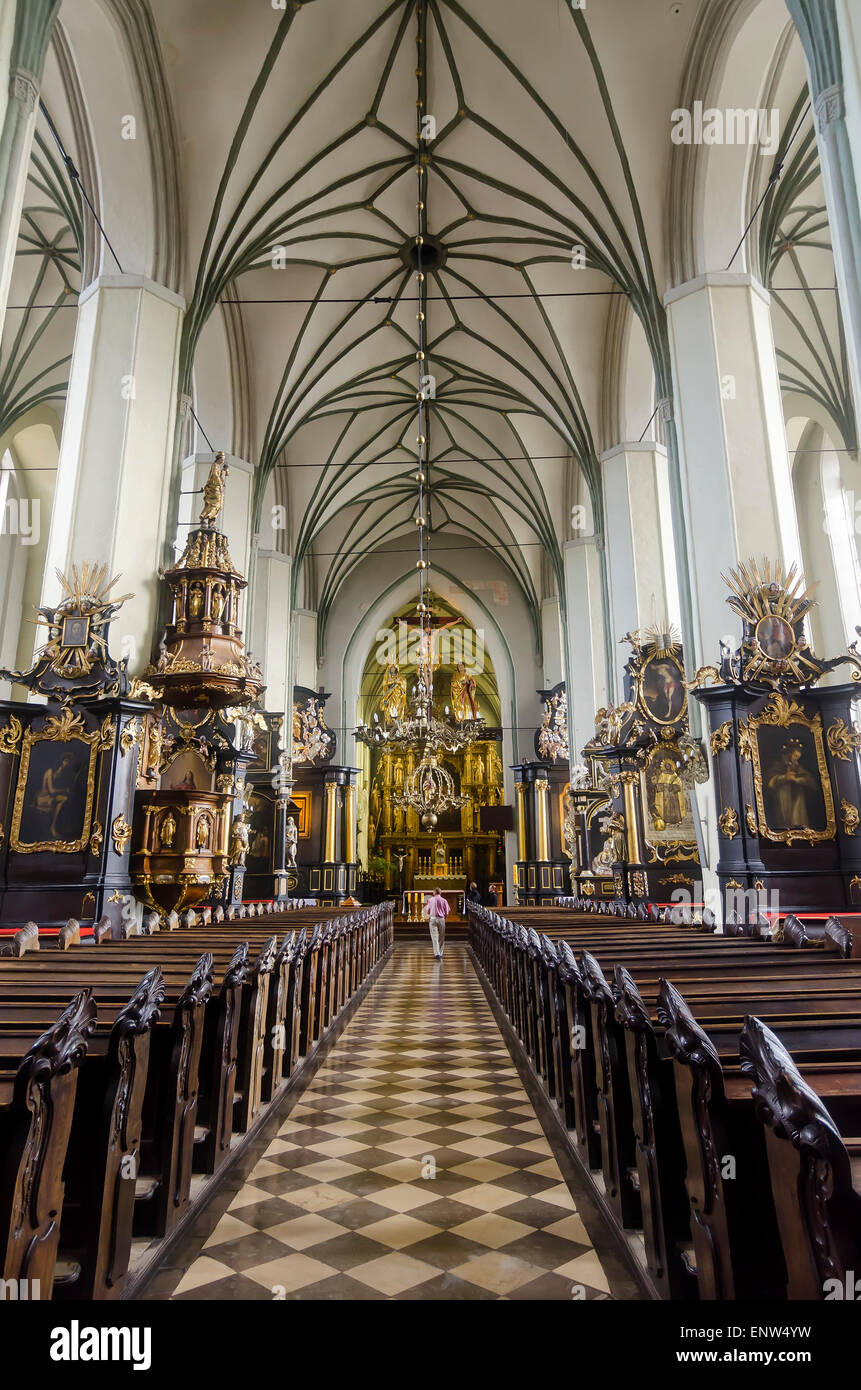 St. Nikolaus Kirche barocke innere Altstadt Danzig Polen ...