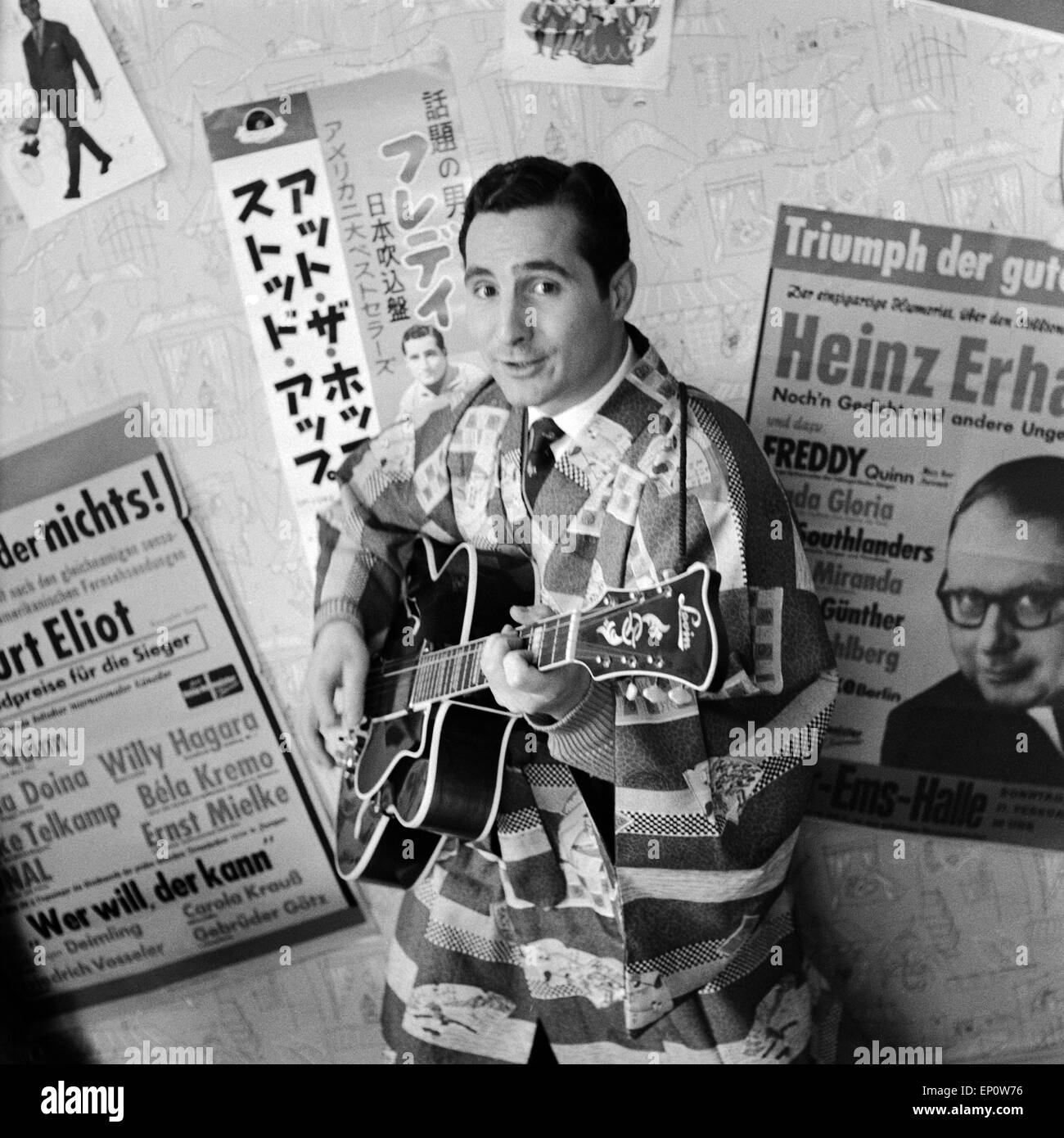 Deutscher Sänger Freddy Quinn, Ca. 1957. Deutsche Sänger Freddy Quinn ...