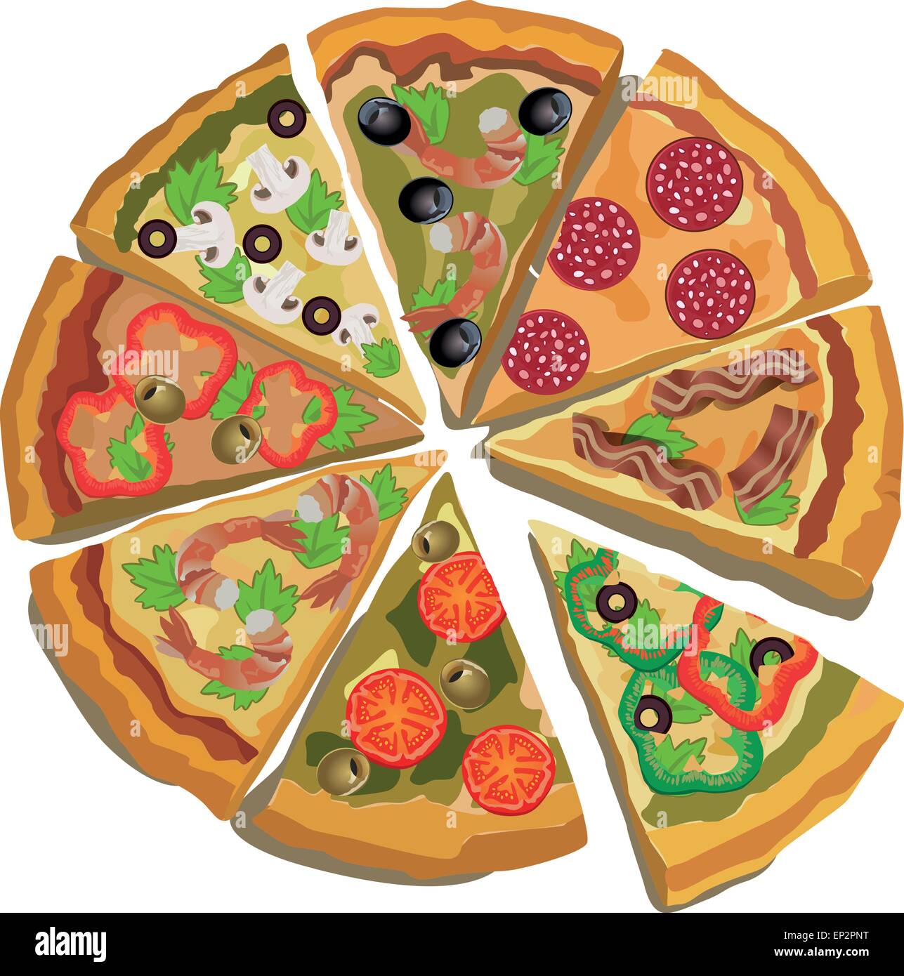 Vektor-Pizza-Label oder Poster - Design-Vorlage. Pizza-Design-Menü ...