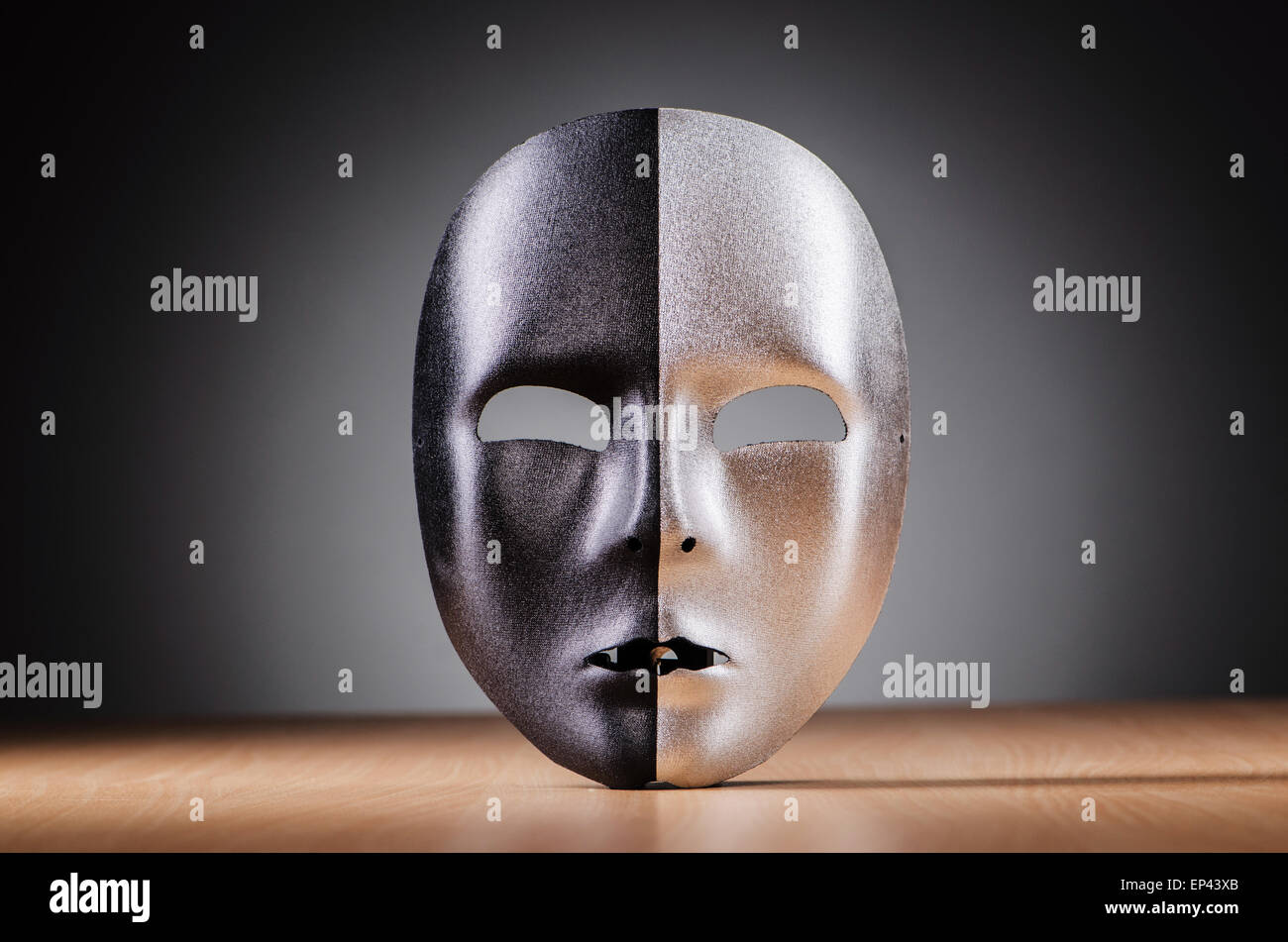 Sad depression mask emotion disguise Stockfotos und -bilder Kaufen - Alamy