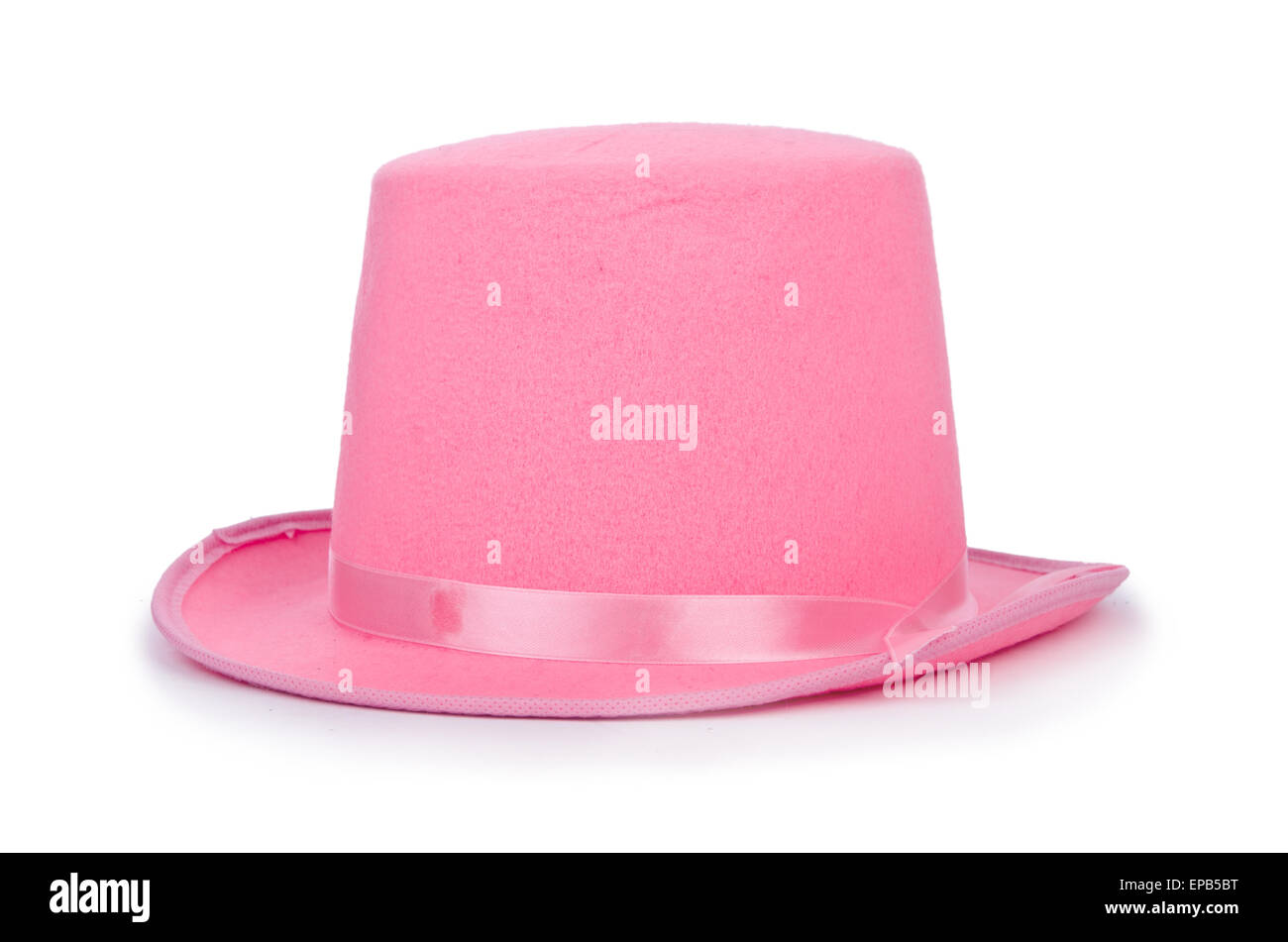 Rosa Topper Hut isoliert auf dem weißen Stockfotografie - Alamy