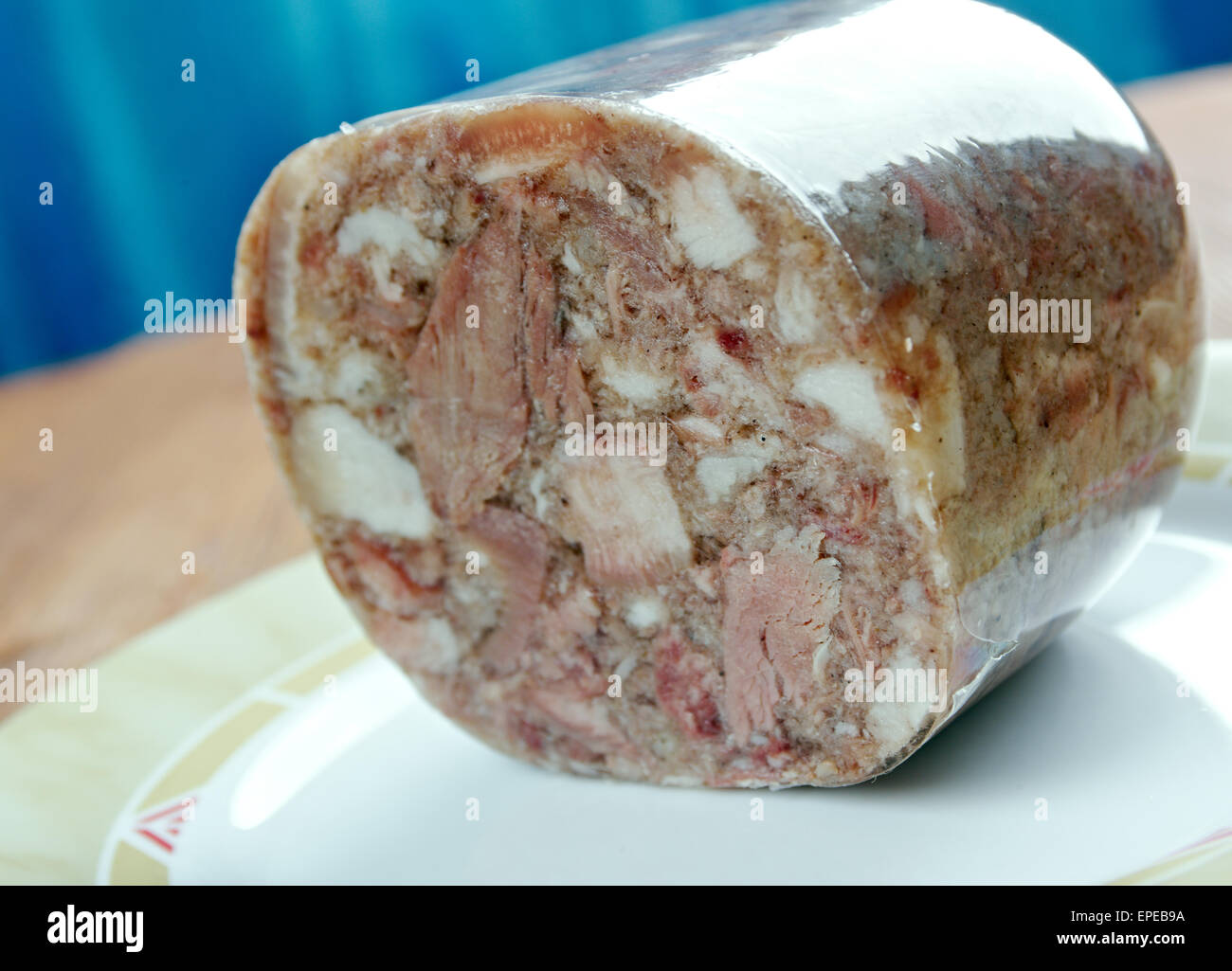 Presskopf - Kopf Käse oder Brawn ist ein Aufschnitt, die ihren in ...