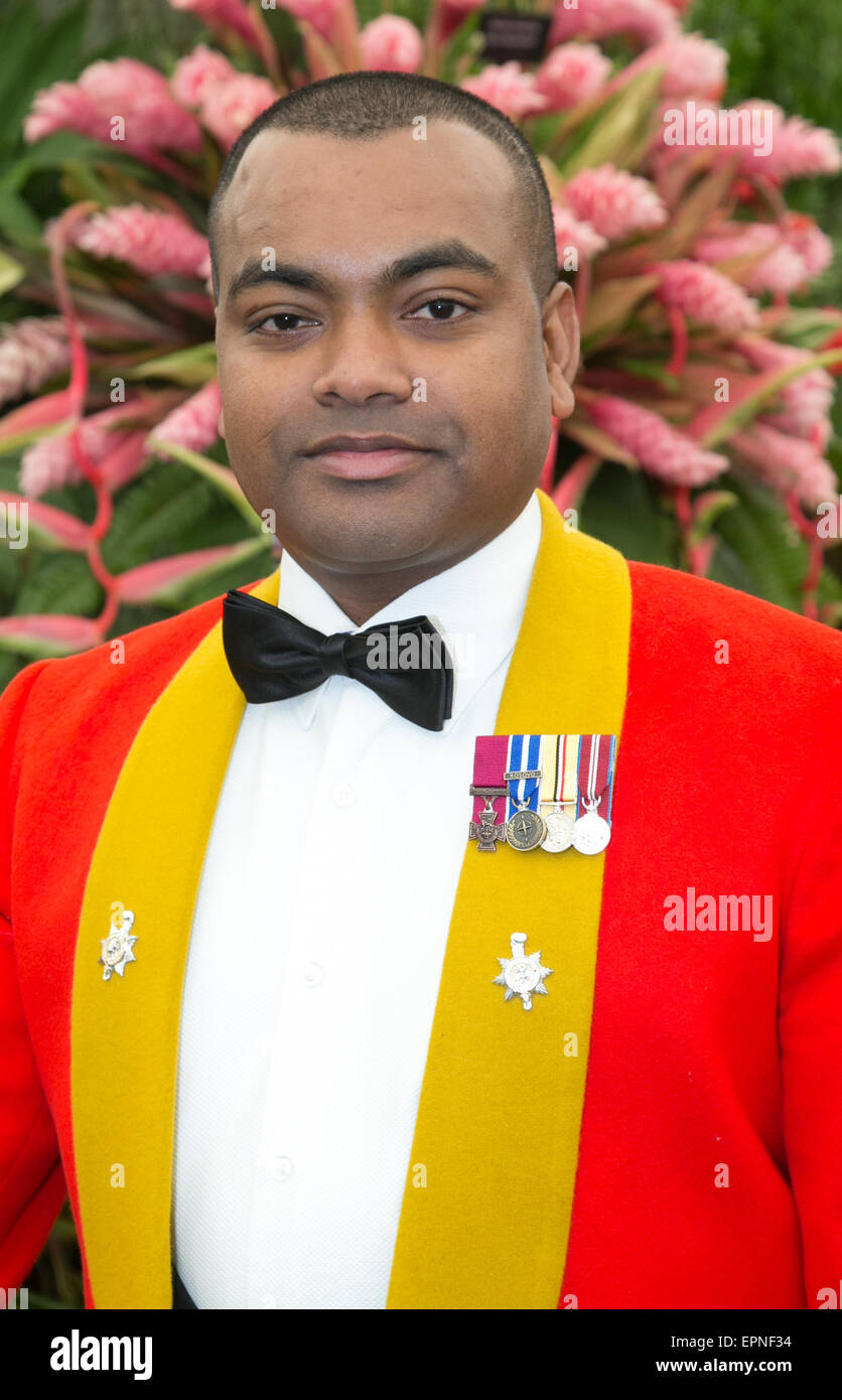 Lance Sergeant Johnson Gideon Beharry bei der RHS Chelsea Flower Show ...