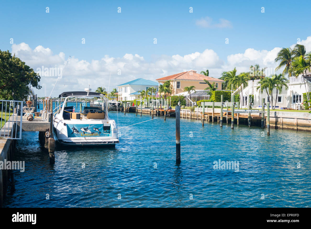Florida Palm Beach West typische Intercostalneuralgie Wasserstraße Haus ...