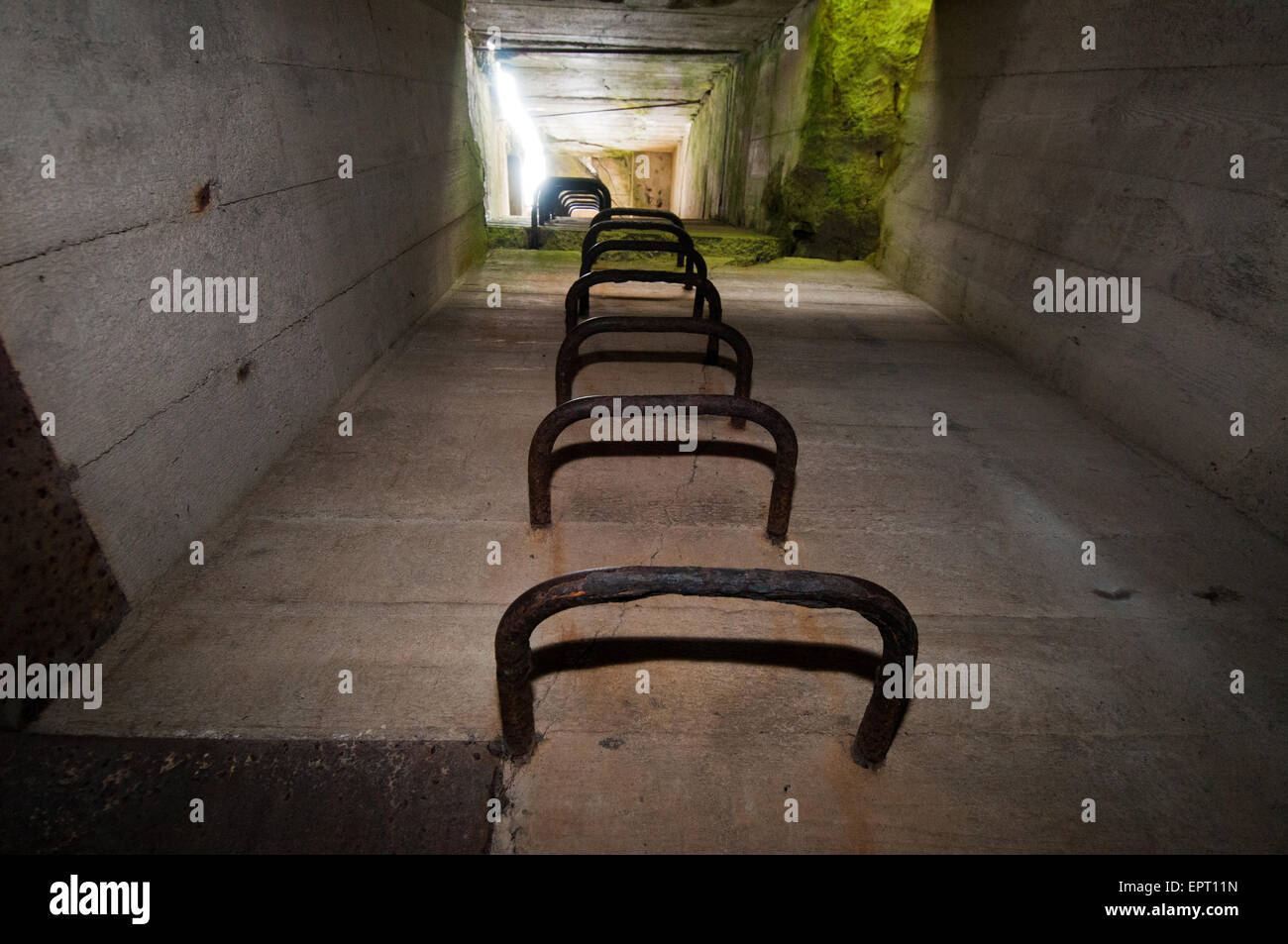 Innenseite Hermann Goering bunker in der Wolfsschanze, Hitlers Wolf ...