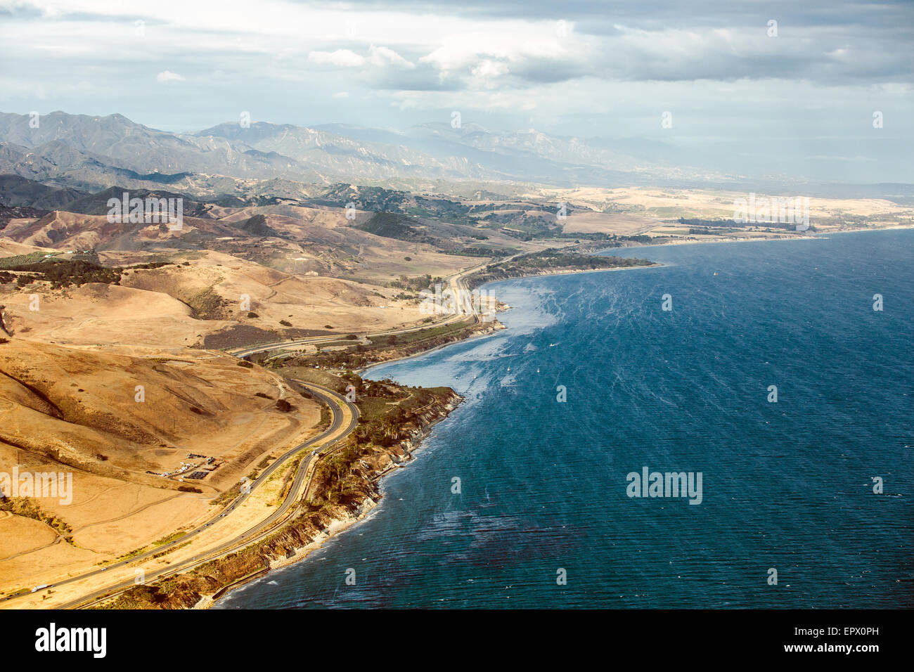 Santa Barbara California Aerial Coast Stockfotos & Santa Barbara ...