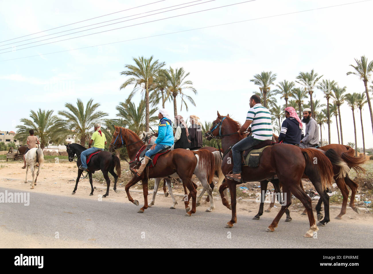 Al-Zawayda, Gaza, Palästina. 22. Mai 2015. Palästinensische Praxis ...