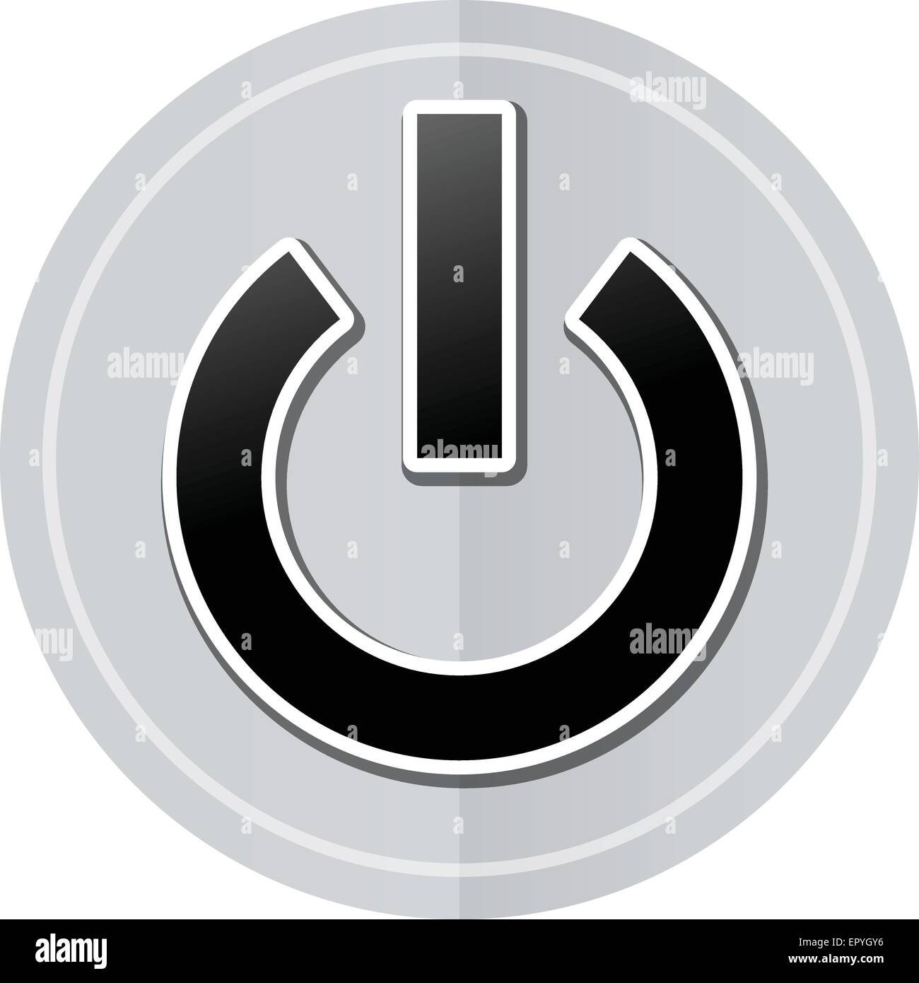 Darstellung der macht Aufkleber Symbol schlichtes design Stock ...