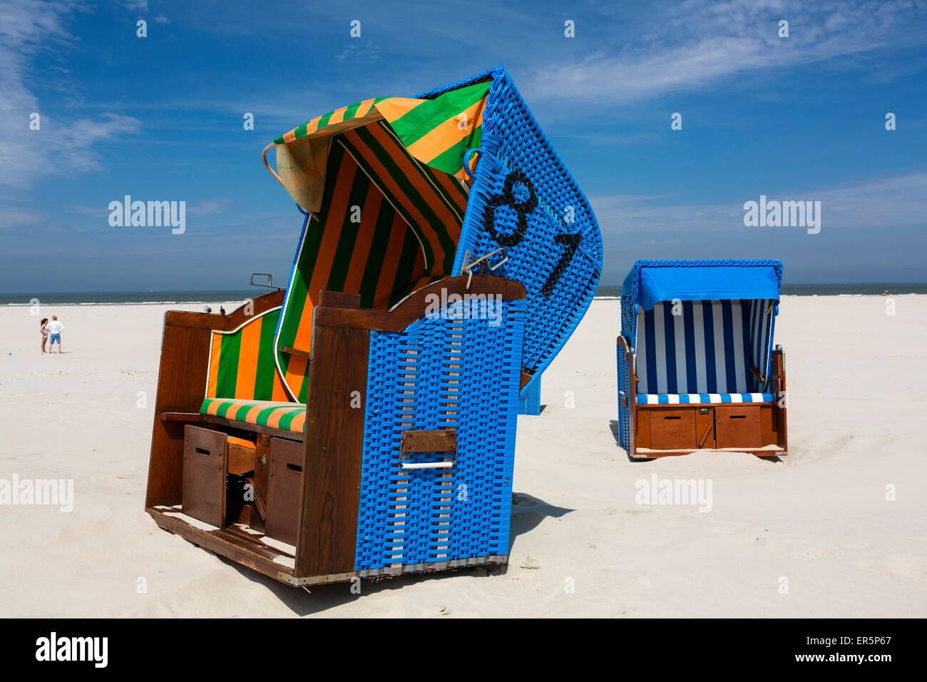 Strandkörbe, Insel Juist, Nordsee, Ostfriesischen Inseln, Ostfriesland ...