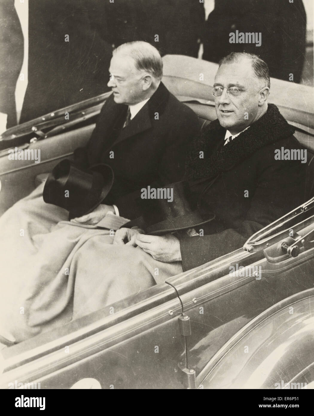 Herbert Hoover und Franklin Roosevelt Stockfotos und -bilder Kaufen - Alamy