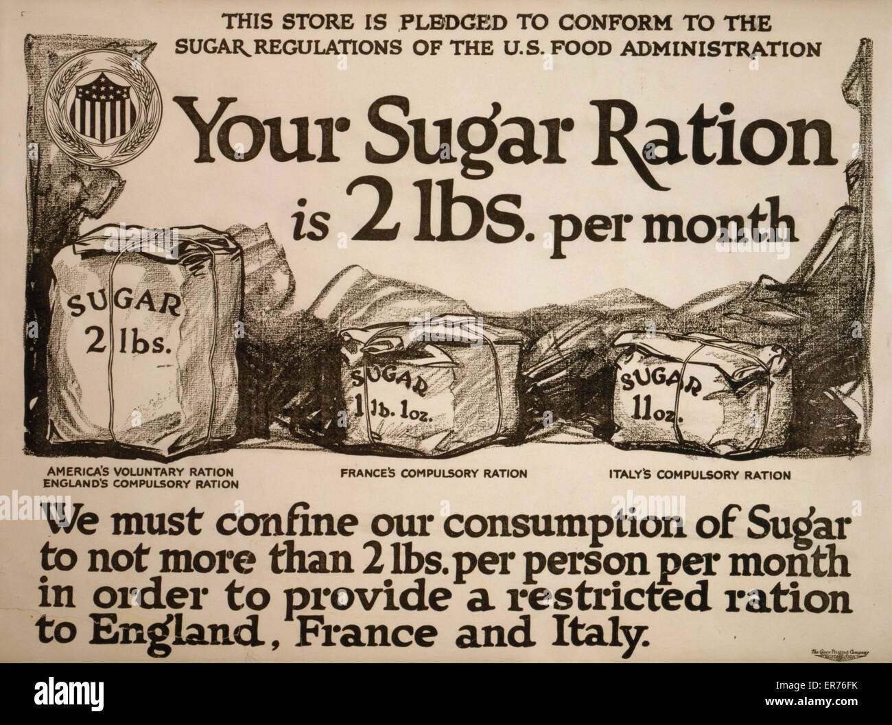 Ihr Zucker Ration Ist 2 Pfund Pro Monat Plakat Mit S cke Zucker ihr-zucker-ration-ist-2-pfund-pro-monat-plakat-mit-s-cke-zucker