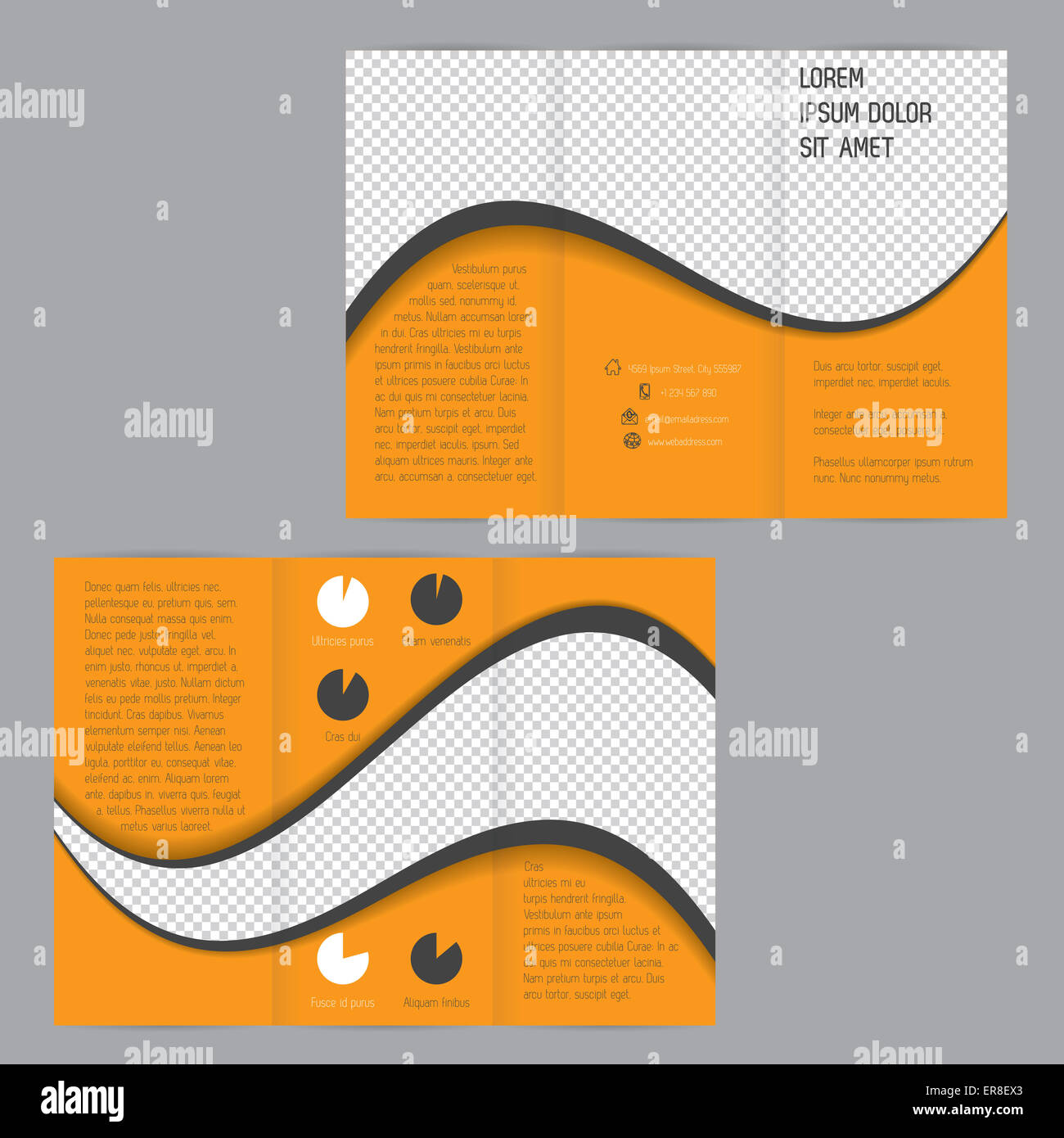 Tri fold flyer brochure template -Fotos und -Bildmaterial in hoher ...