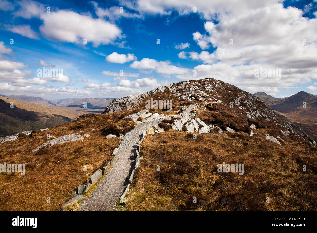 Der Gipfel des Diamond Hill Nationalpark Connemara, County Galway ...