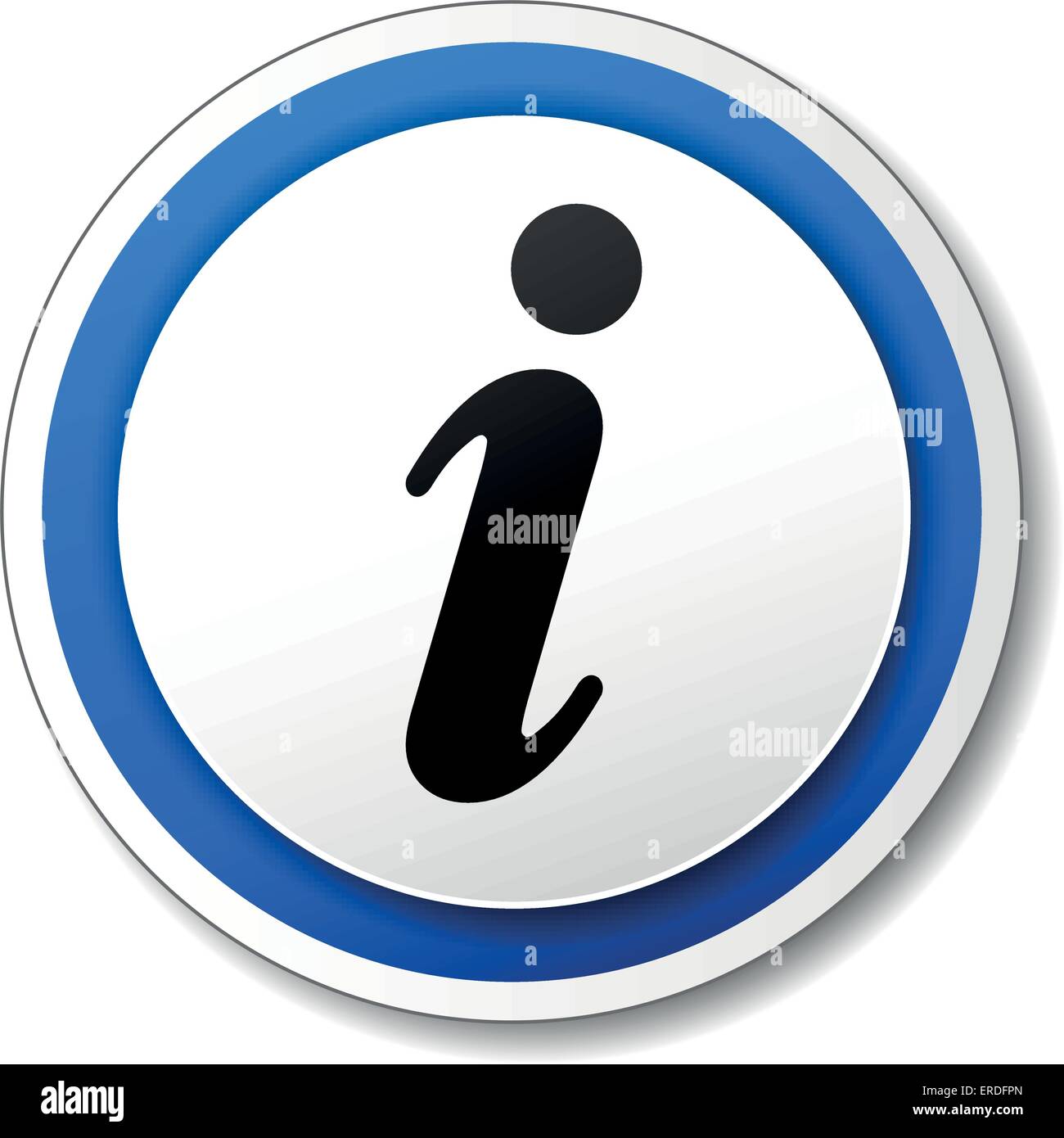 Vektor-Illustration von schwarzen und blauen Informationssymbol auf ...