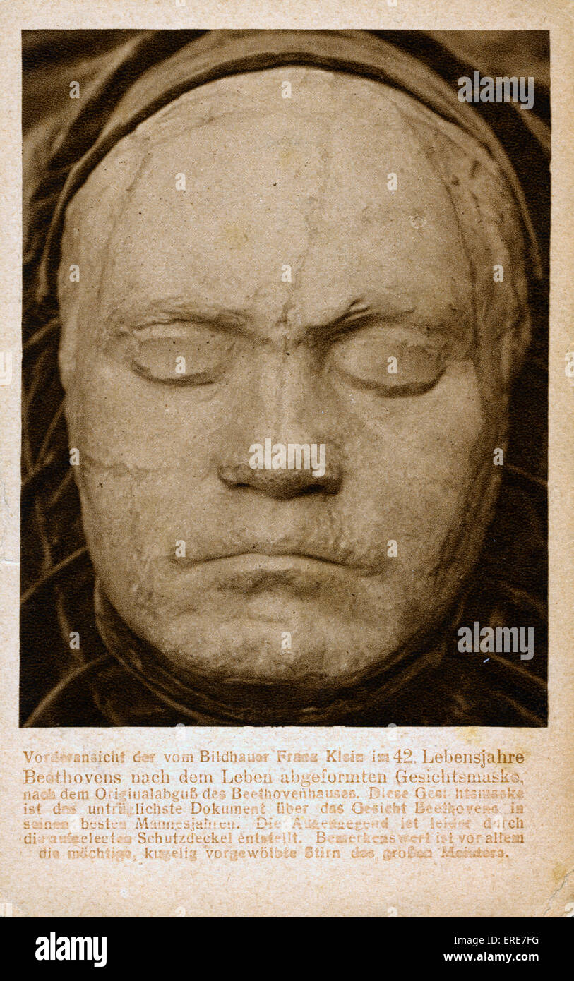 Ludwig van Beethoven Leben Maske von Franz Klein, 1812 genommen ...
