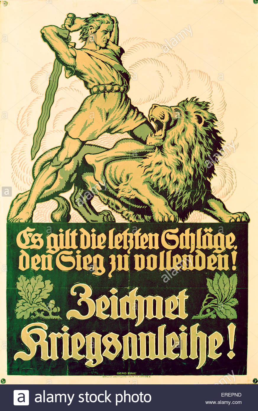 German Poster First World War Stockfotos & German Poster First World ...