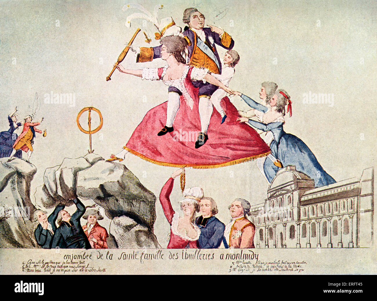 König Louis XVI. und seine Familie aus Paris, 21. Juni 1791 zu fliehen ...