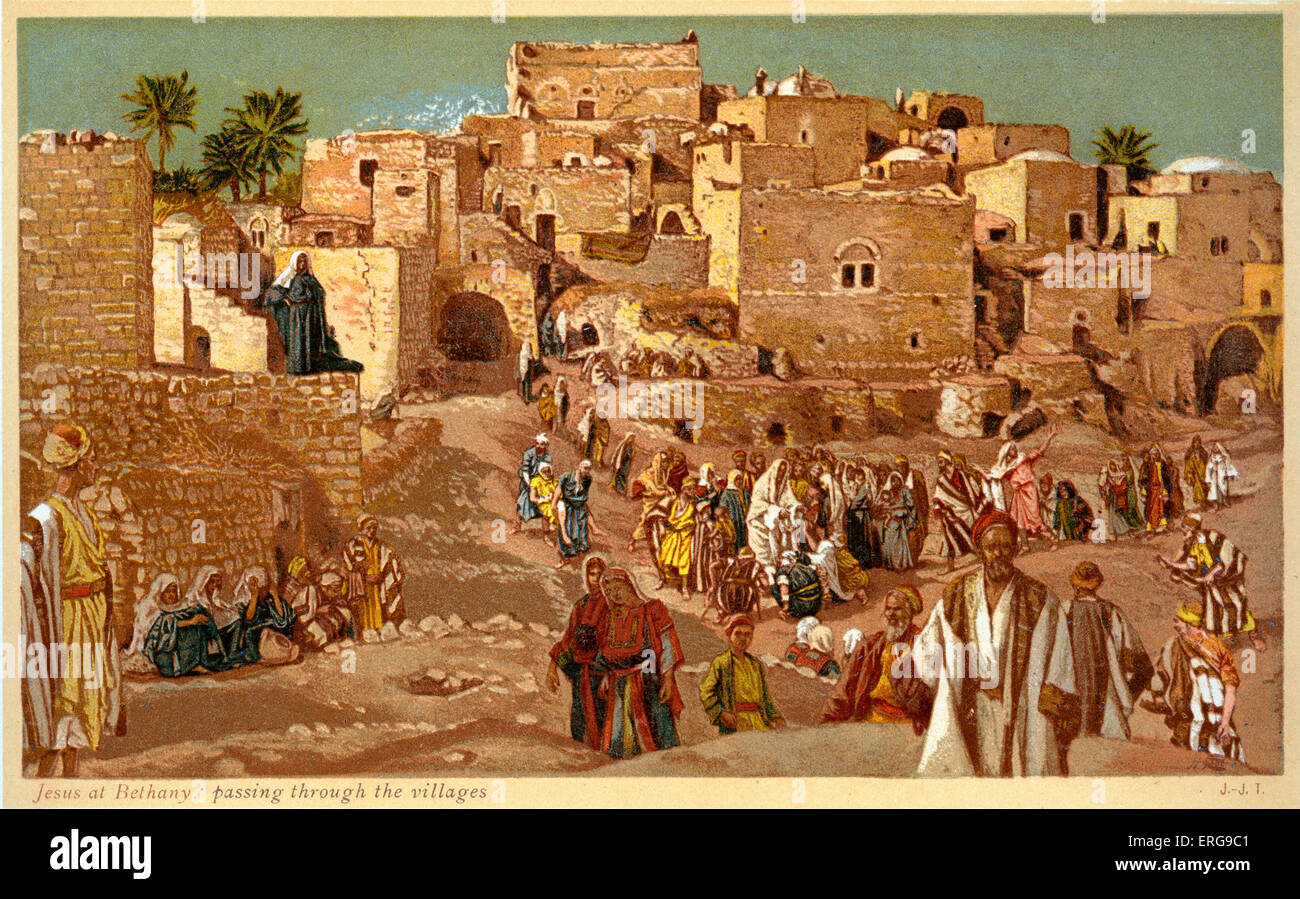 Jesus in Bethanien: durch die Dörfer - St Luke, Kapitel 13. Illustriert ...