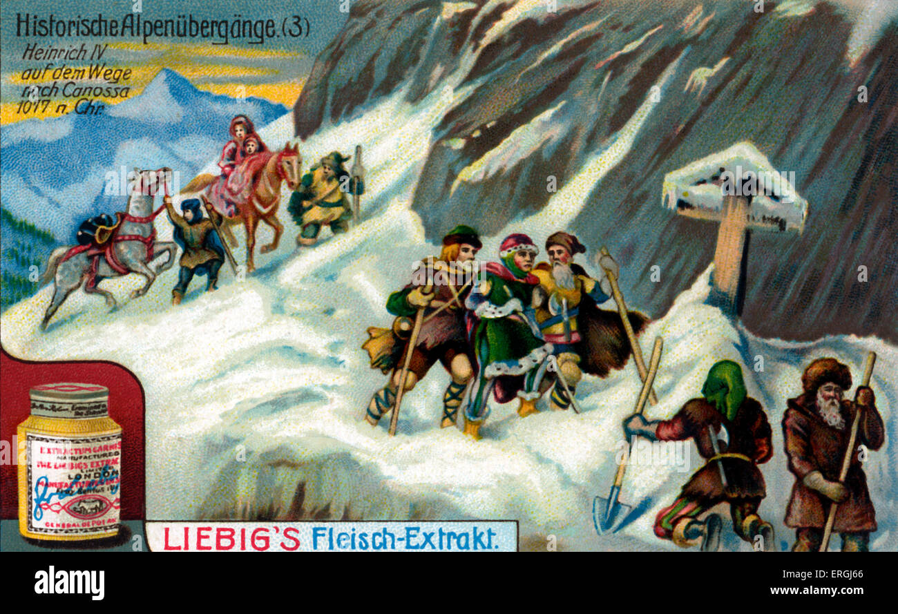 Zu Fuß nach Canossa. Heiligen römischen Emperor Henry IV Reise von ...