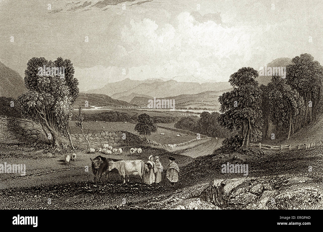 Lachin y Gair. Zeigt die Landschaft von Lord Byrons Gedicht mit dem ...